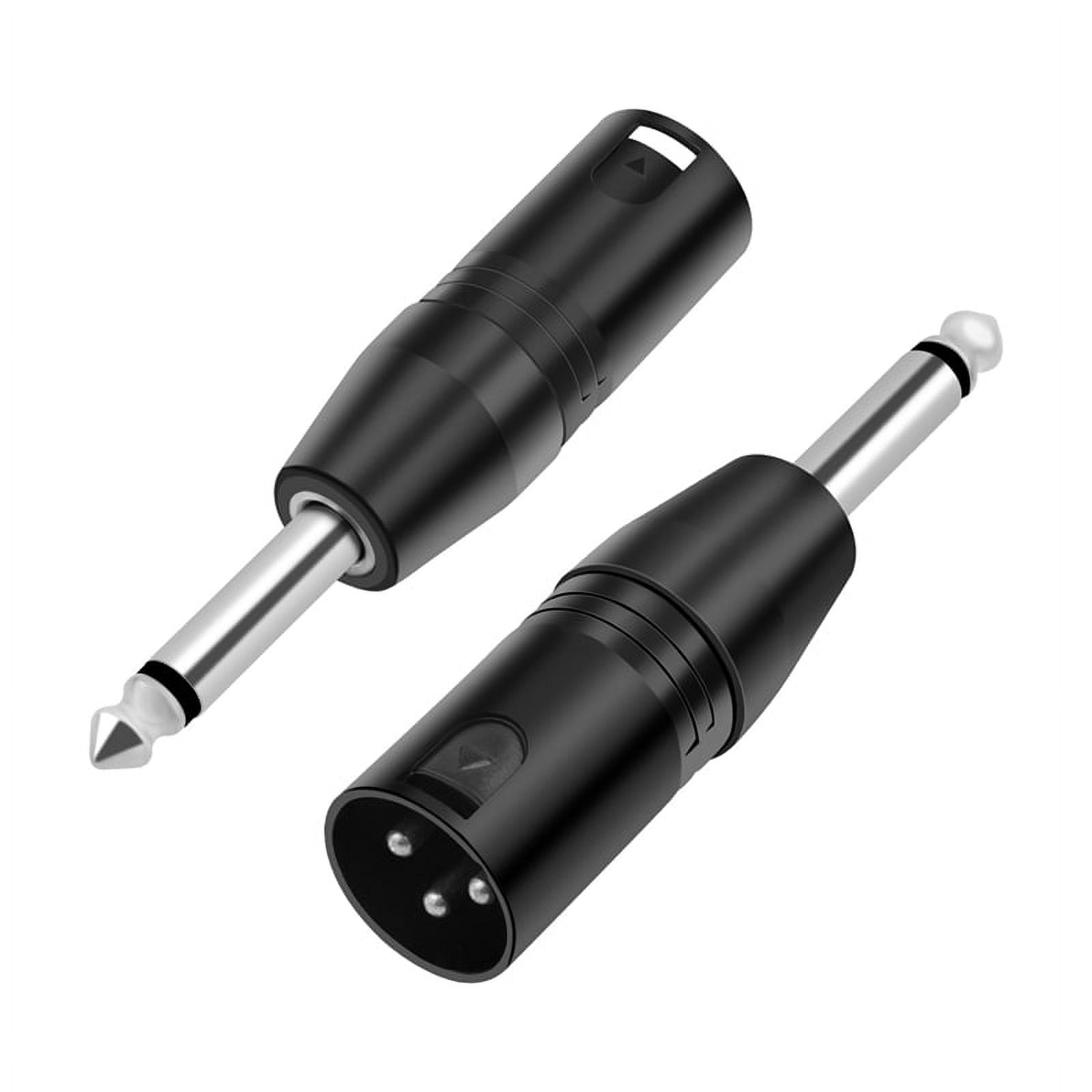 HOT! 6.35mm Mono Male to XLR 3 Pin Audio Plug Converter Adapter ...