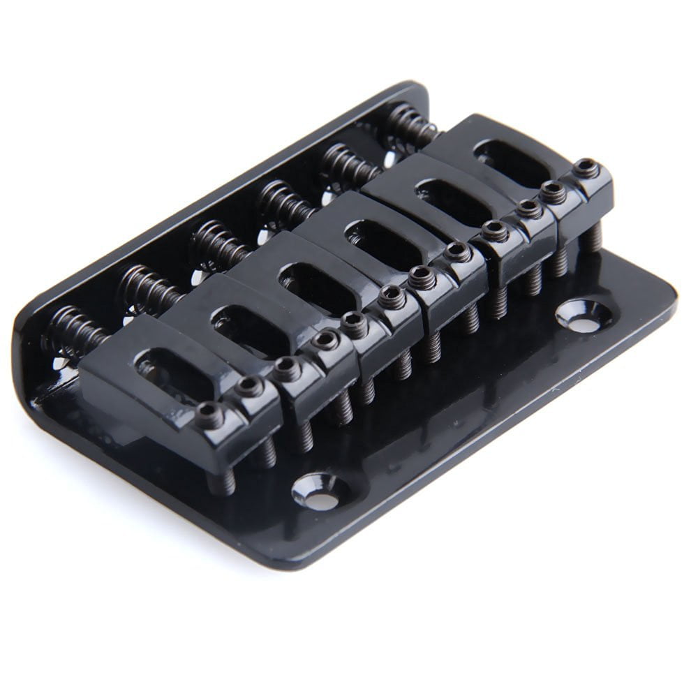 TOP! 6 Saddle Hardtail Bridge Top Load 65mm Electric Guitar (Black ...