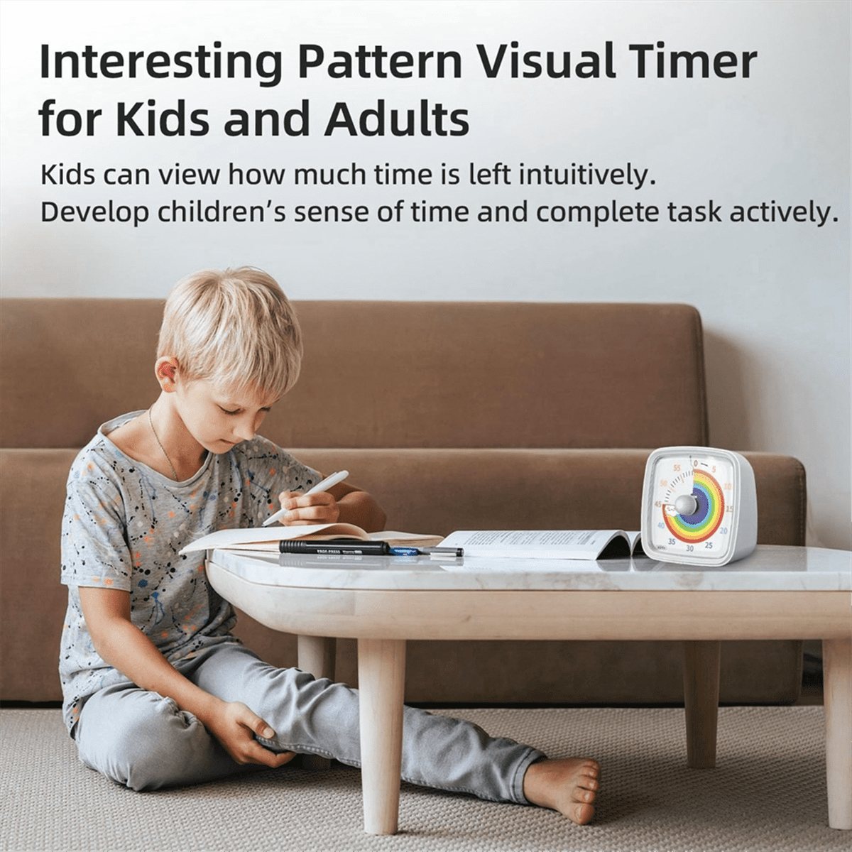 TOP! 60-Minute Visual Timer with Night Light, Countdown Timer,Pomodoro ...