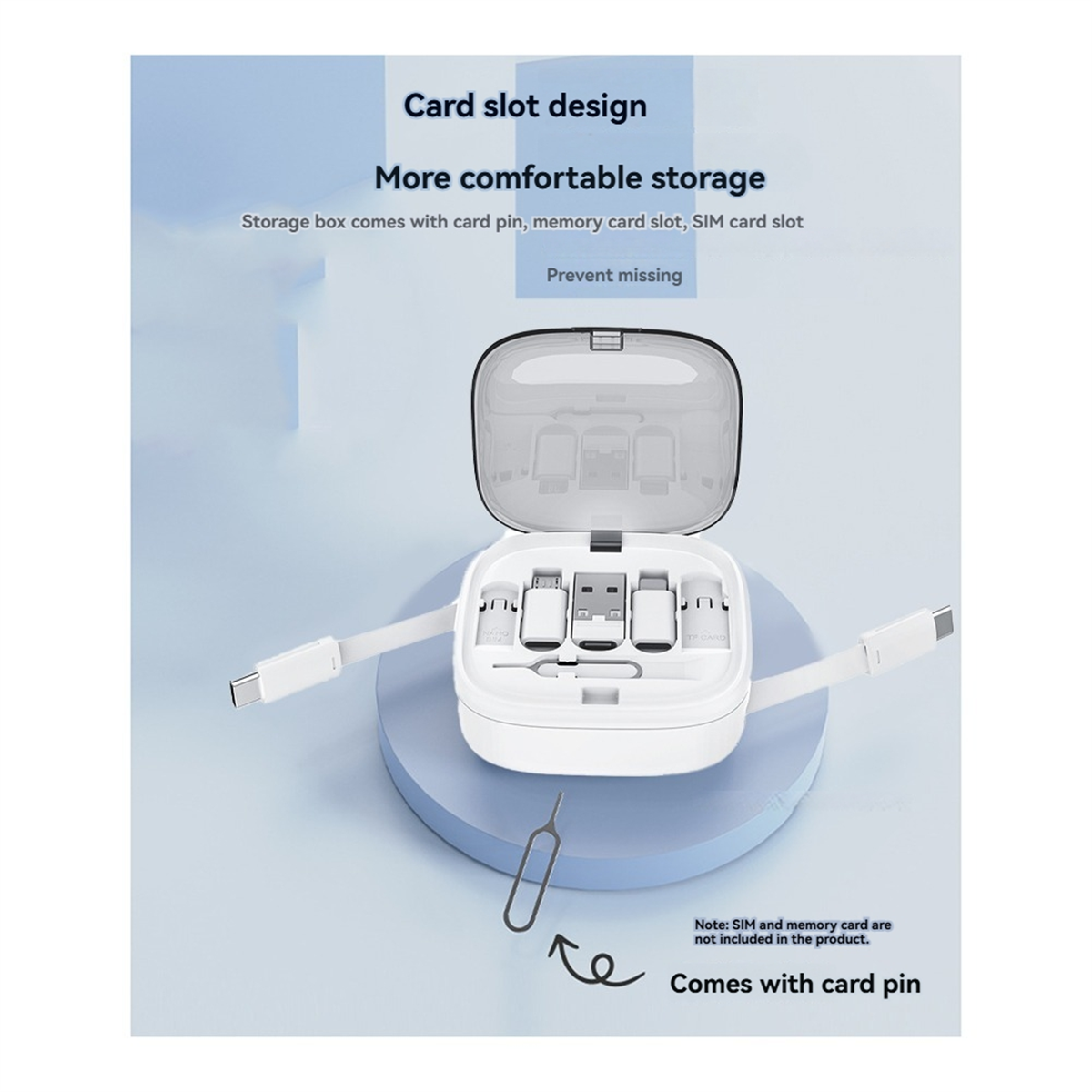 TOP! 60W Multi-Function Fast Charging Data Cable Storage Box for Universal Mobile Phone Holder ...