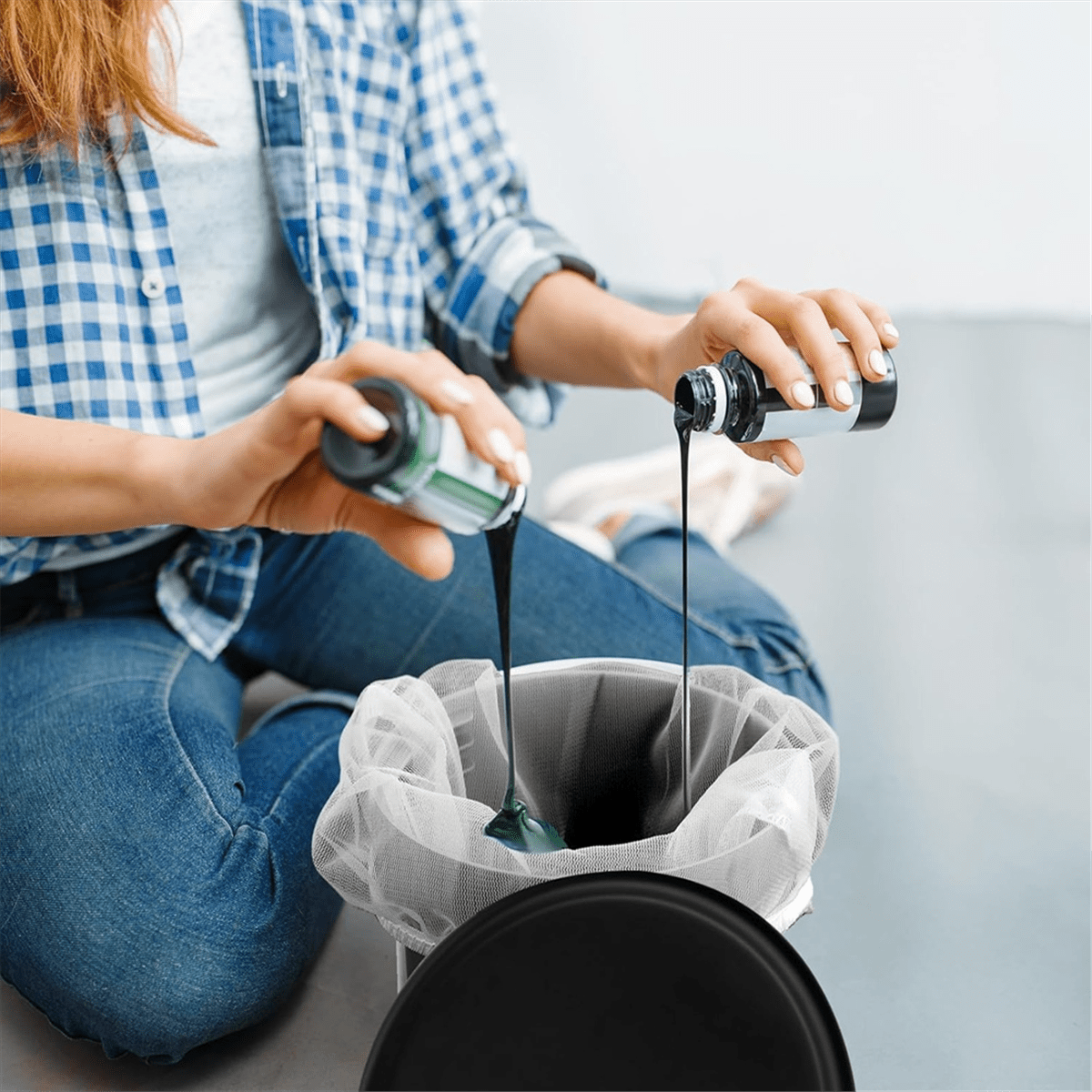 TOP! 6pcs Paint Filter Bag 1 Gallon, White Bucket Strainer Plastic ...