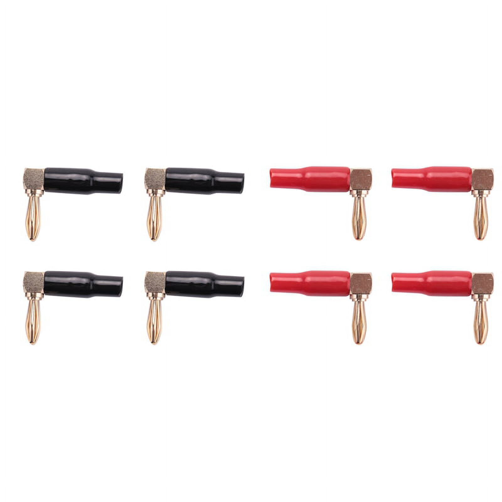 TOP! 8Pcs 4mm Banana Plug Speaker Wires Connector Adapter 24K Gold ...