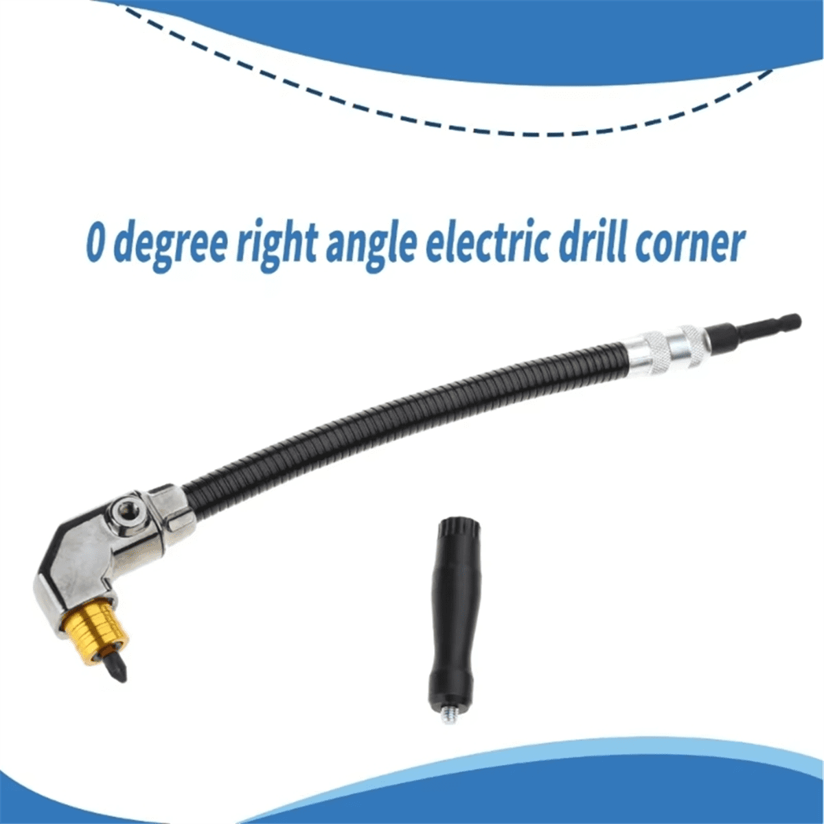 TOP! 90 Degree Electric Drill Corner Device 3 Jaw Chuck Turner Adapter ...