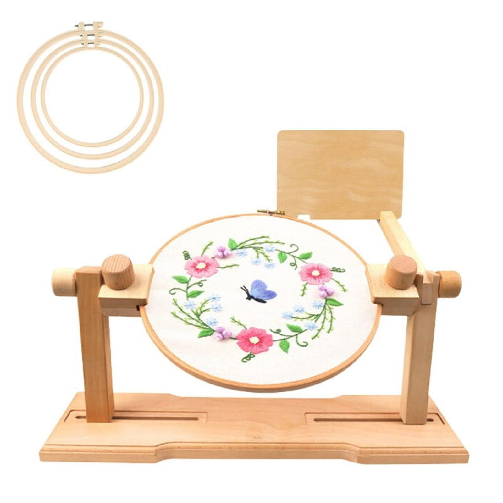 TOP! Adjustable Embroidery Hoop Holder, CrossStitch Supplies Rotated ...