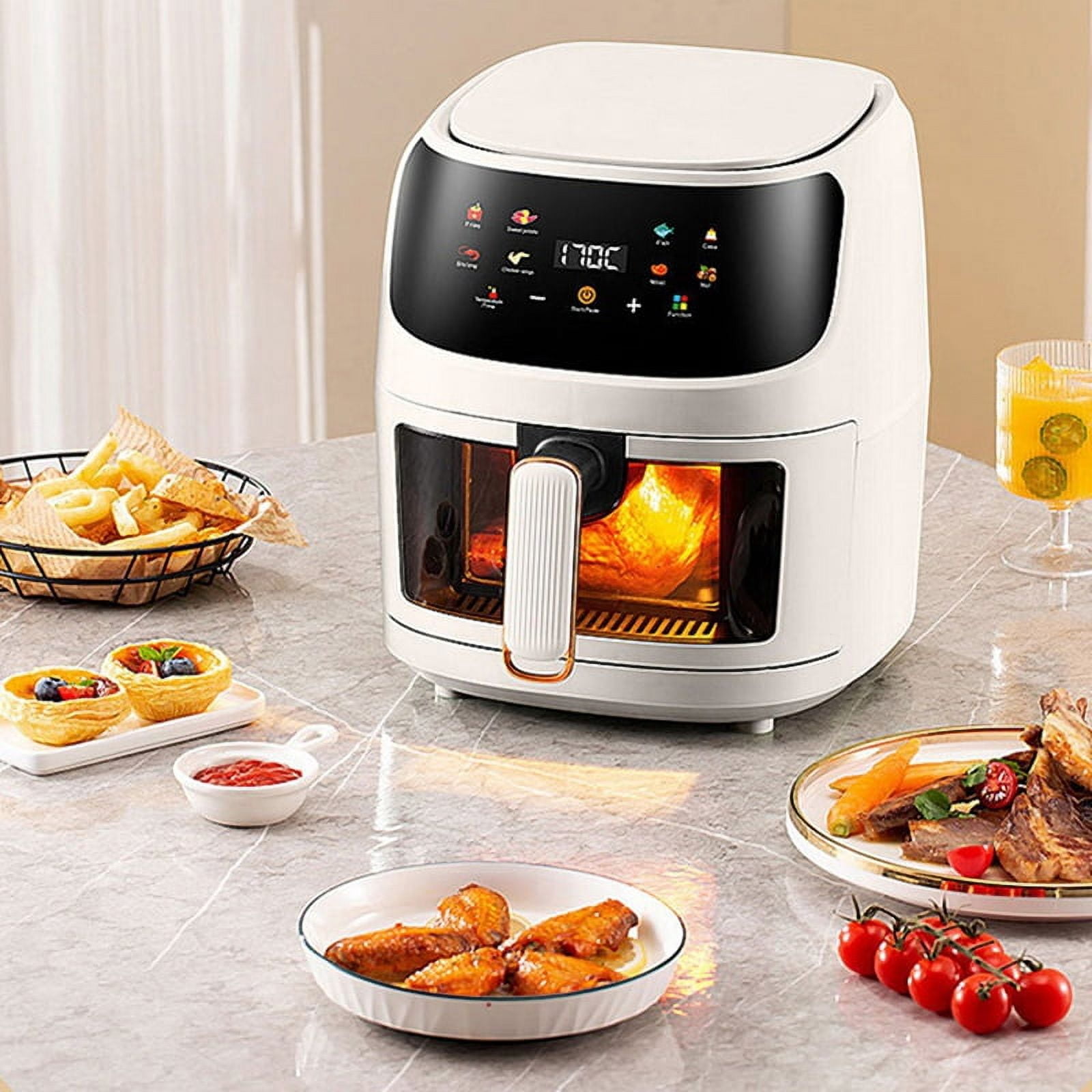 TOP! Air Fryer Smart Touch Screen Visual Electric White US Plug ...