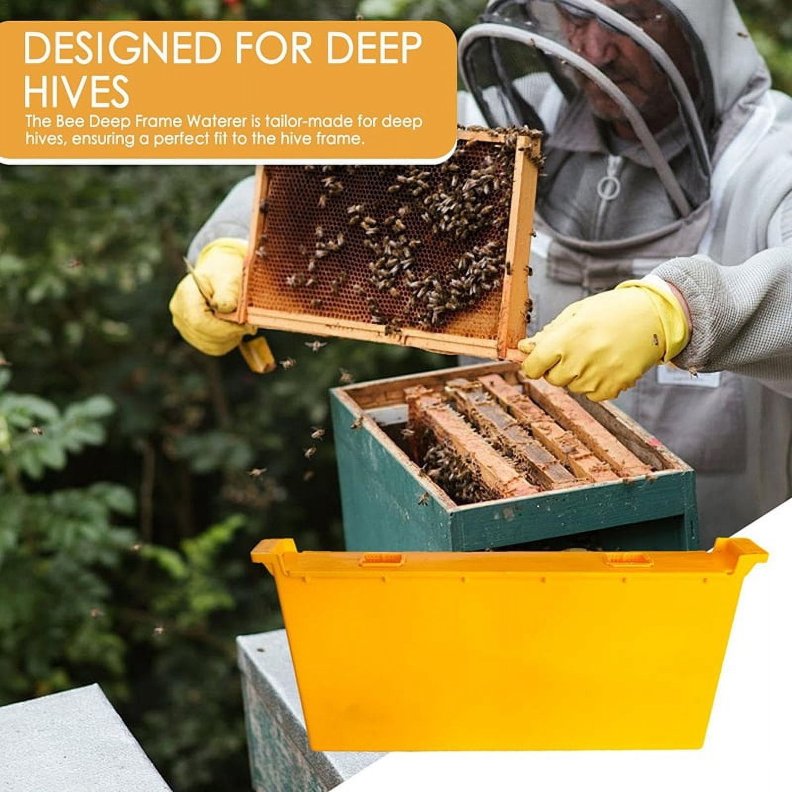 HOT Beehive Feeder Bee Frame Water Food Beekeeping Deep Dispenser for ...