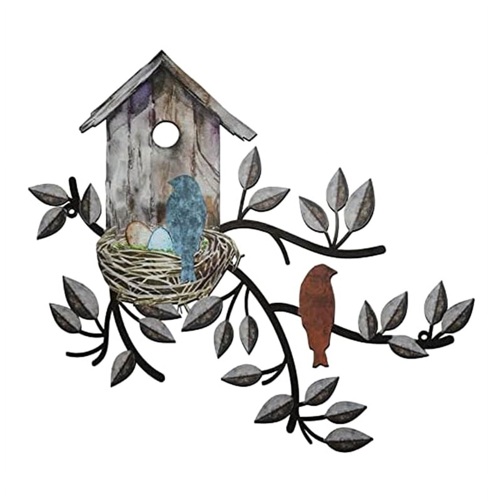 TOP! Birds Wall Decor Metal Bird for Outdoor Art Hanging Tree with ...