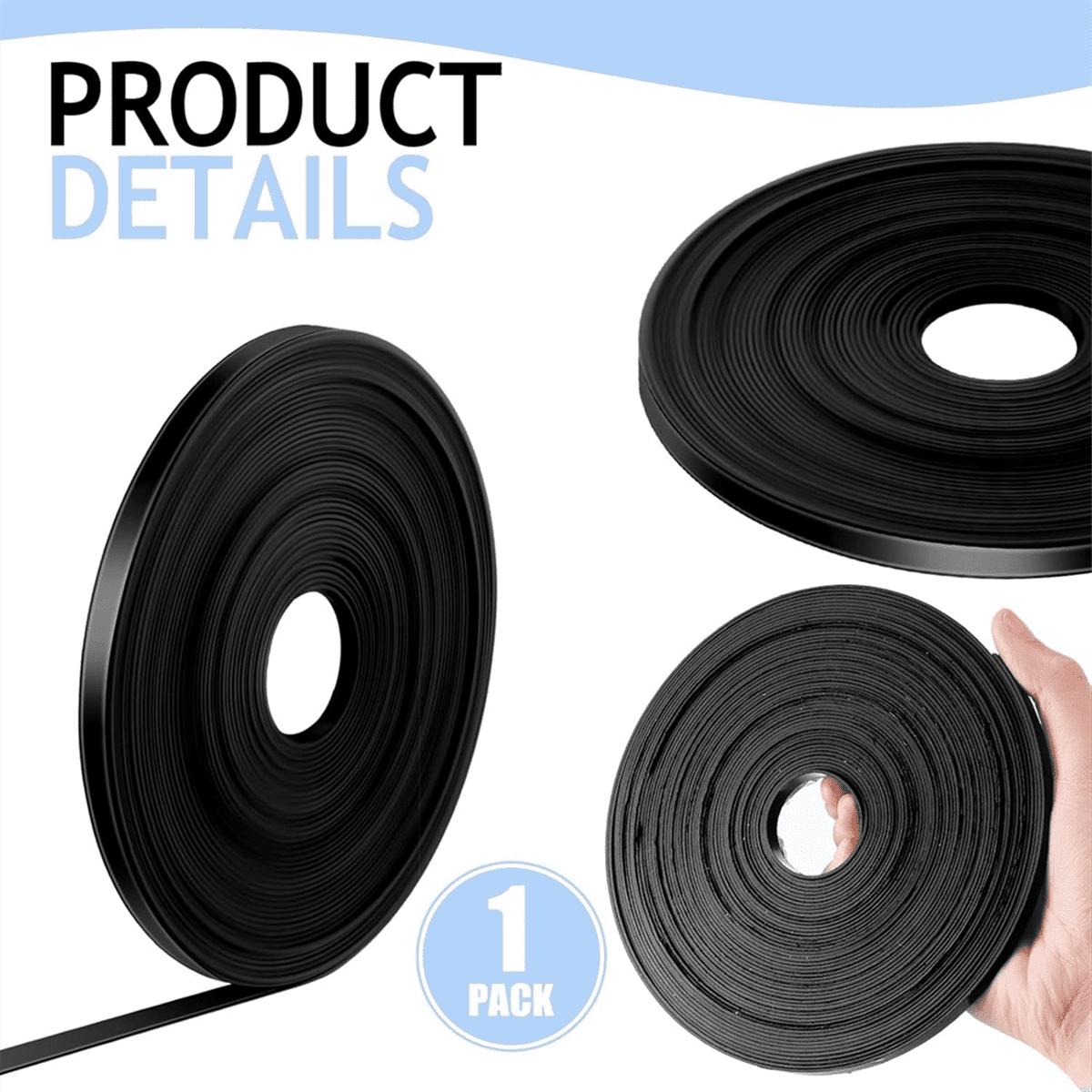 TOP! Black Tape Roll Strips, Magnetic Board Dividers Marker Lines for ...