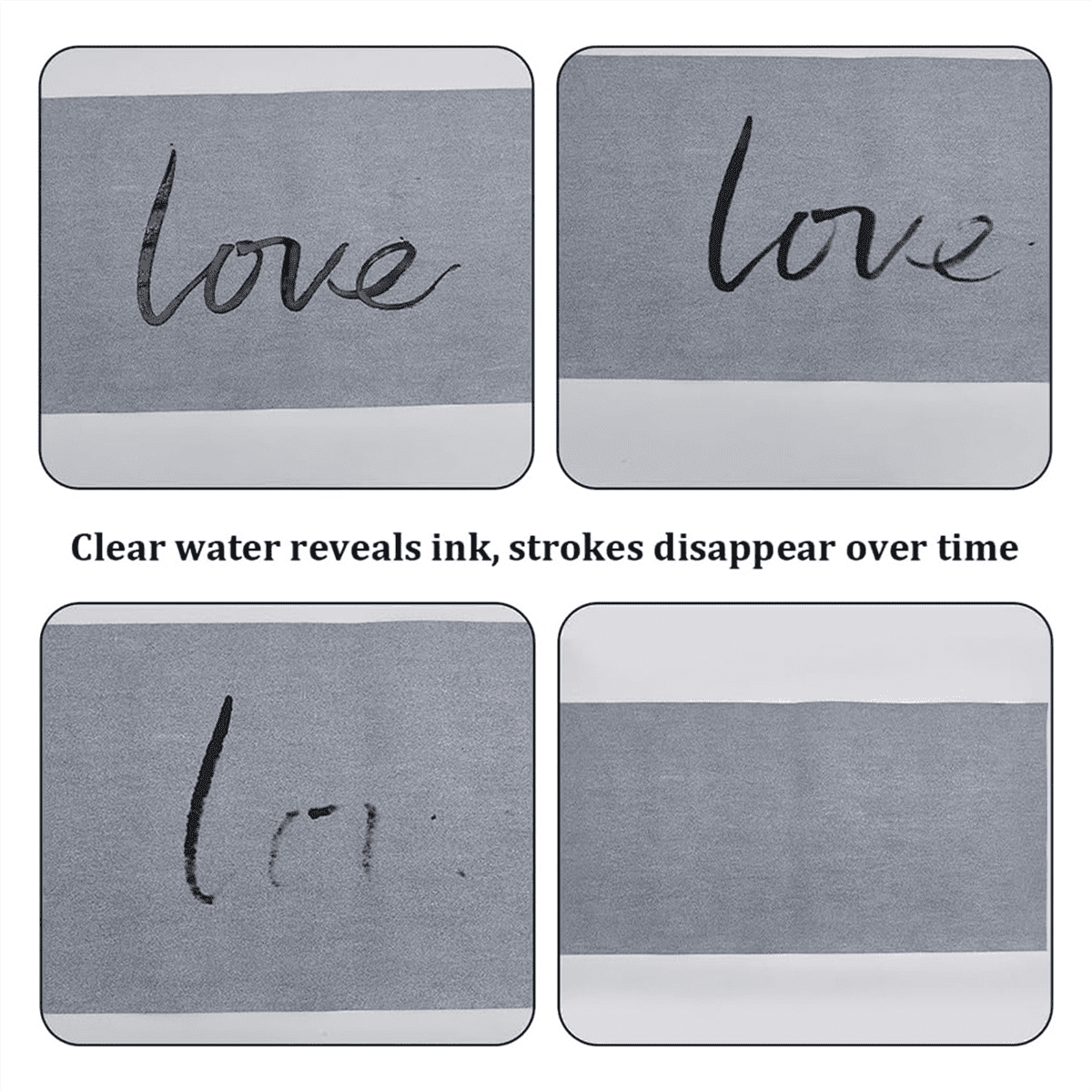 TOP! Calligraphy Set Water Writing Cloth 12 Sheets of Paper 3 Sizes ...