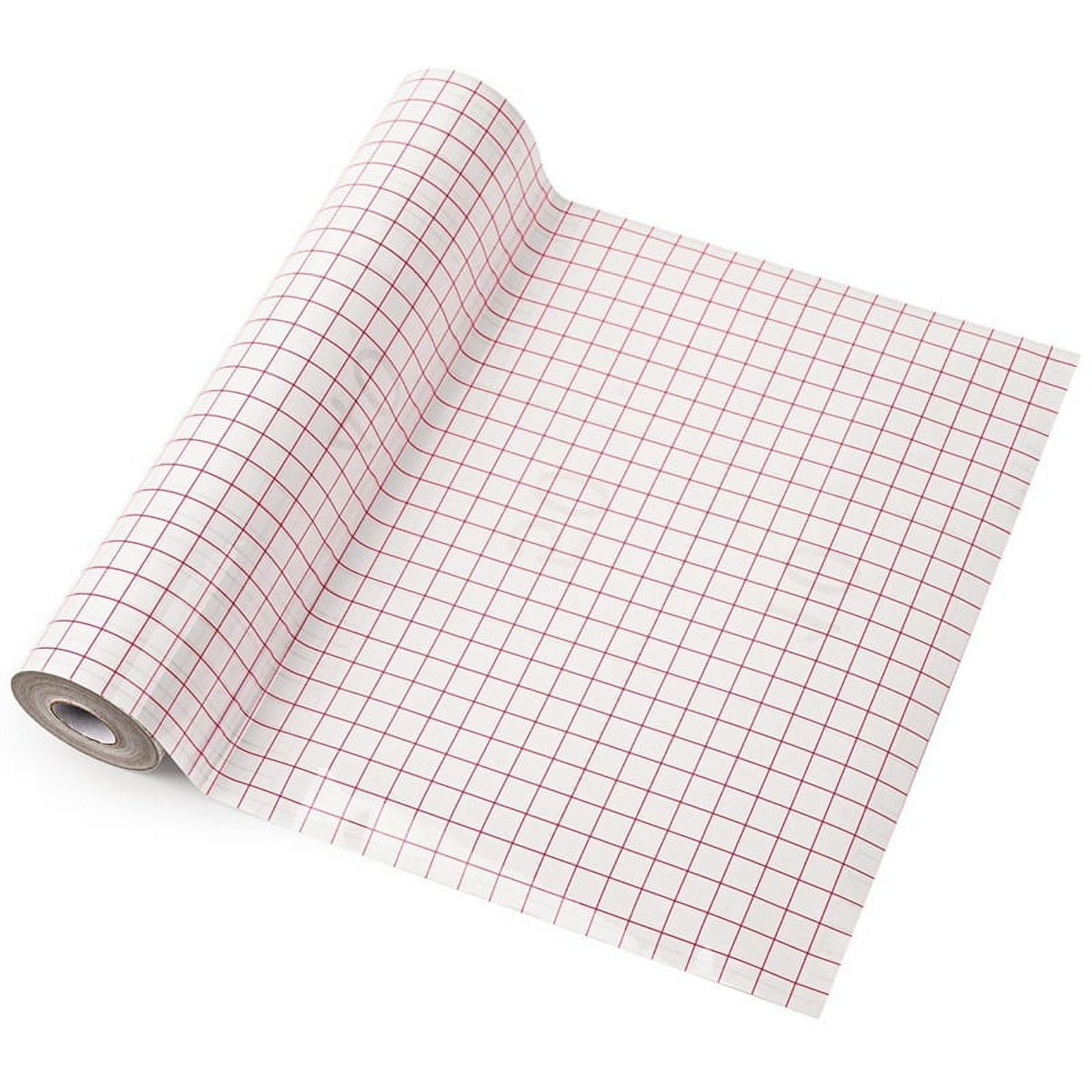 TOP! Clear Vinyl Transfer Paper Tape Roll-Red Alignment Grid Clear ...