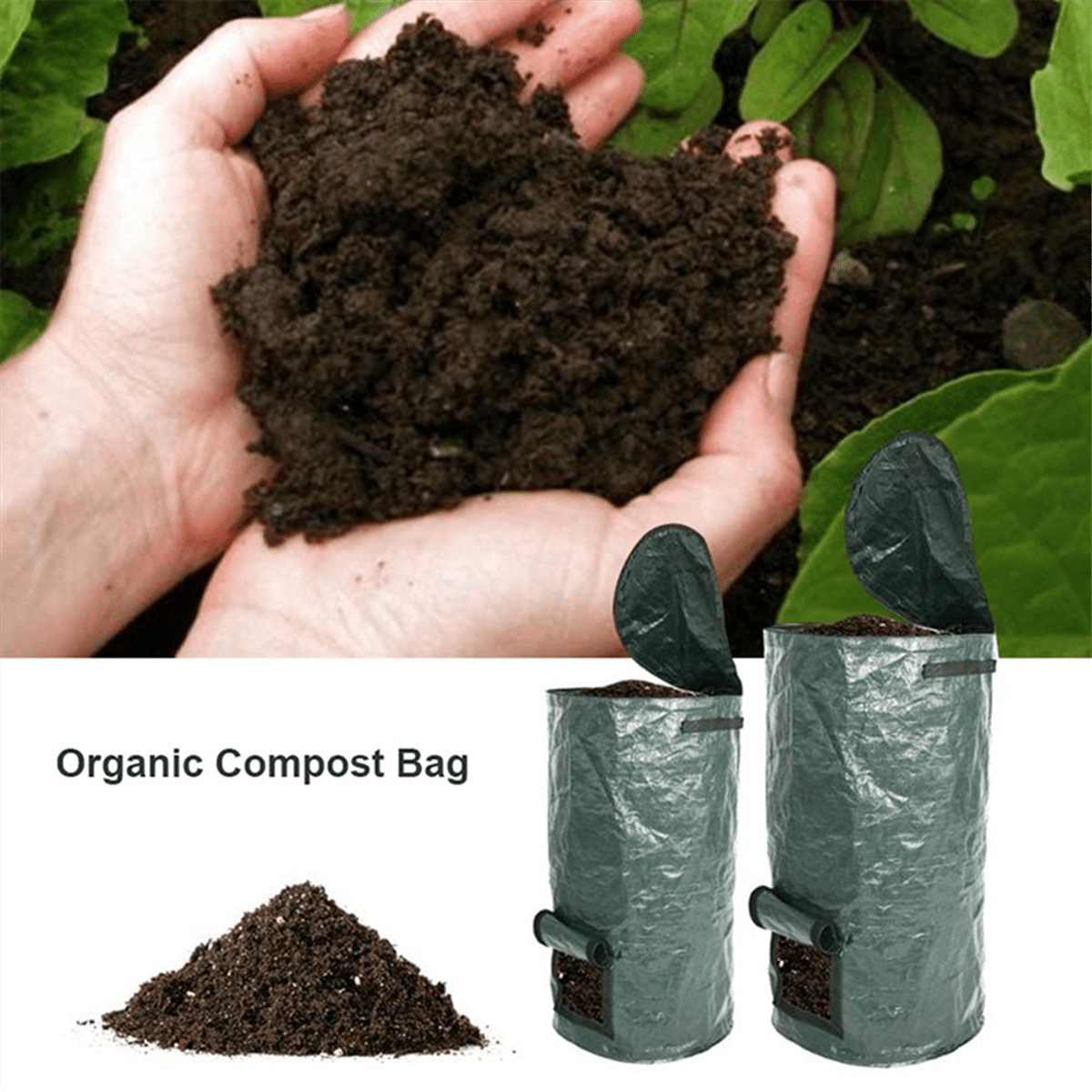 TOP! Compost Bin Organic Bag PE Kitchen Waste Fermentation Collector ...