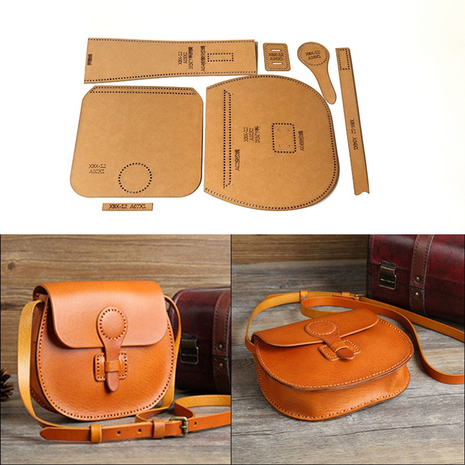 TOP! DIY Leather Tool Kit Kraft Handbag Sewing Pattern Handmade Craft ...