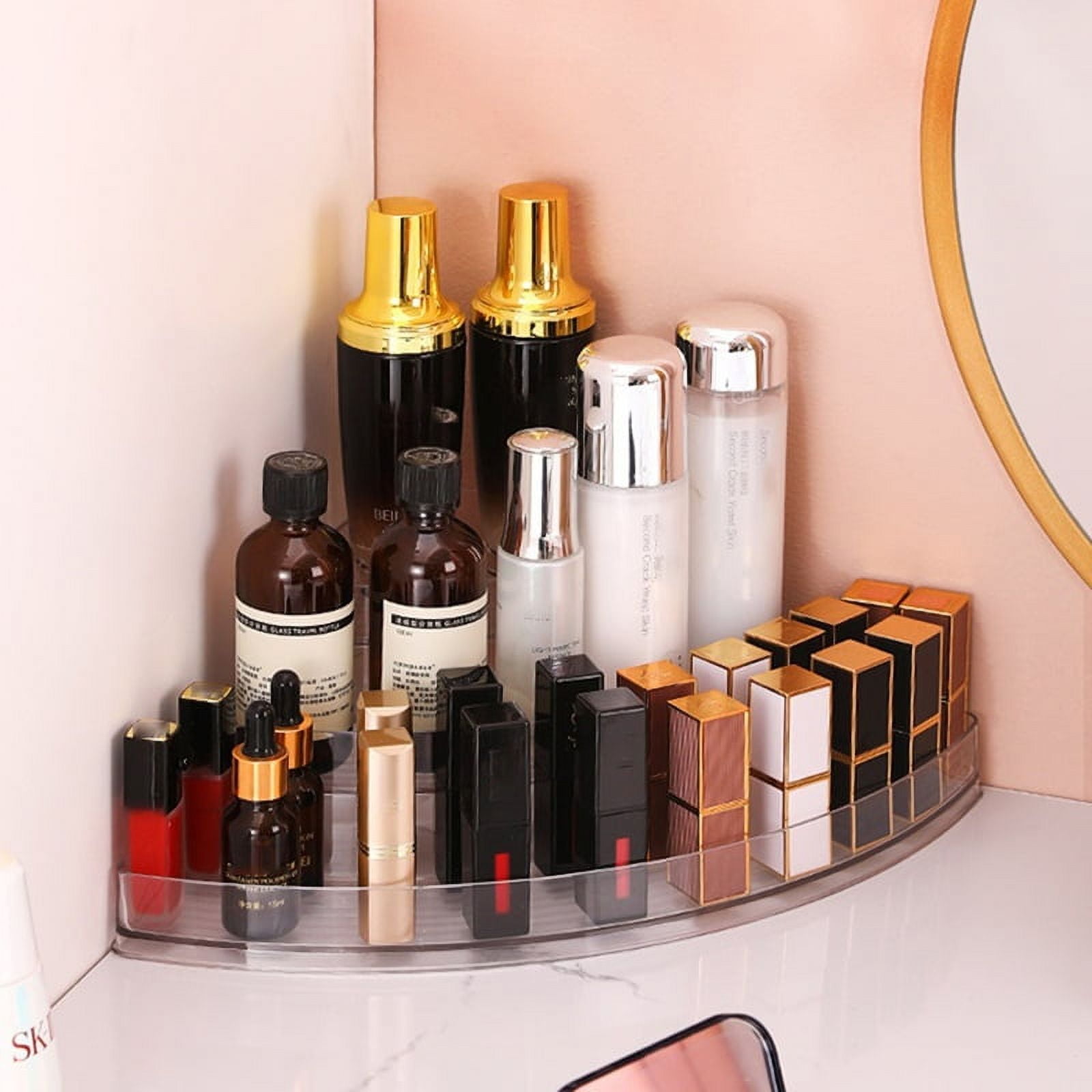 TOP! Desktop Corner Storage Box Rack Ladder for Skin Care Products ...