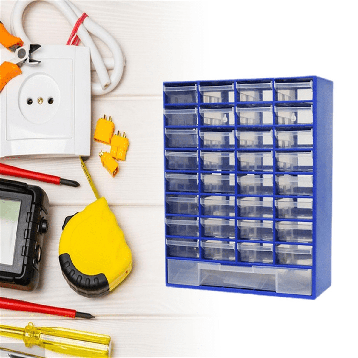 TOP! Drawer Storage Cabinet Organizer Container Wall Mounted Garage ...