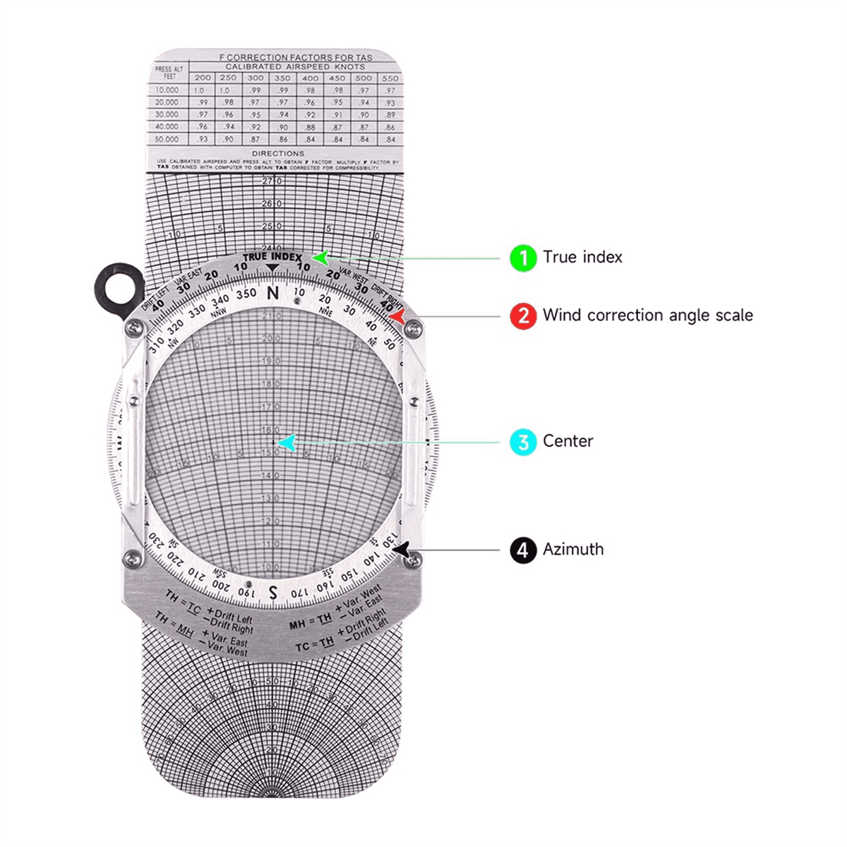 TOP! E6B Metal Flight Computer,Aviation Aluminum Pilot Calculator ...