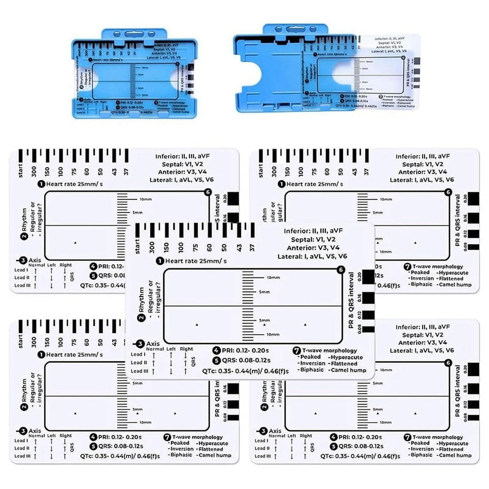 TOP! ECG 7 Step Ruler,ECG Ruler for ECG/EKG Interpretation,ECG ...