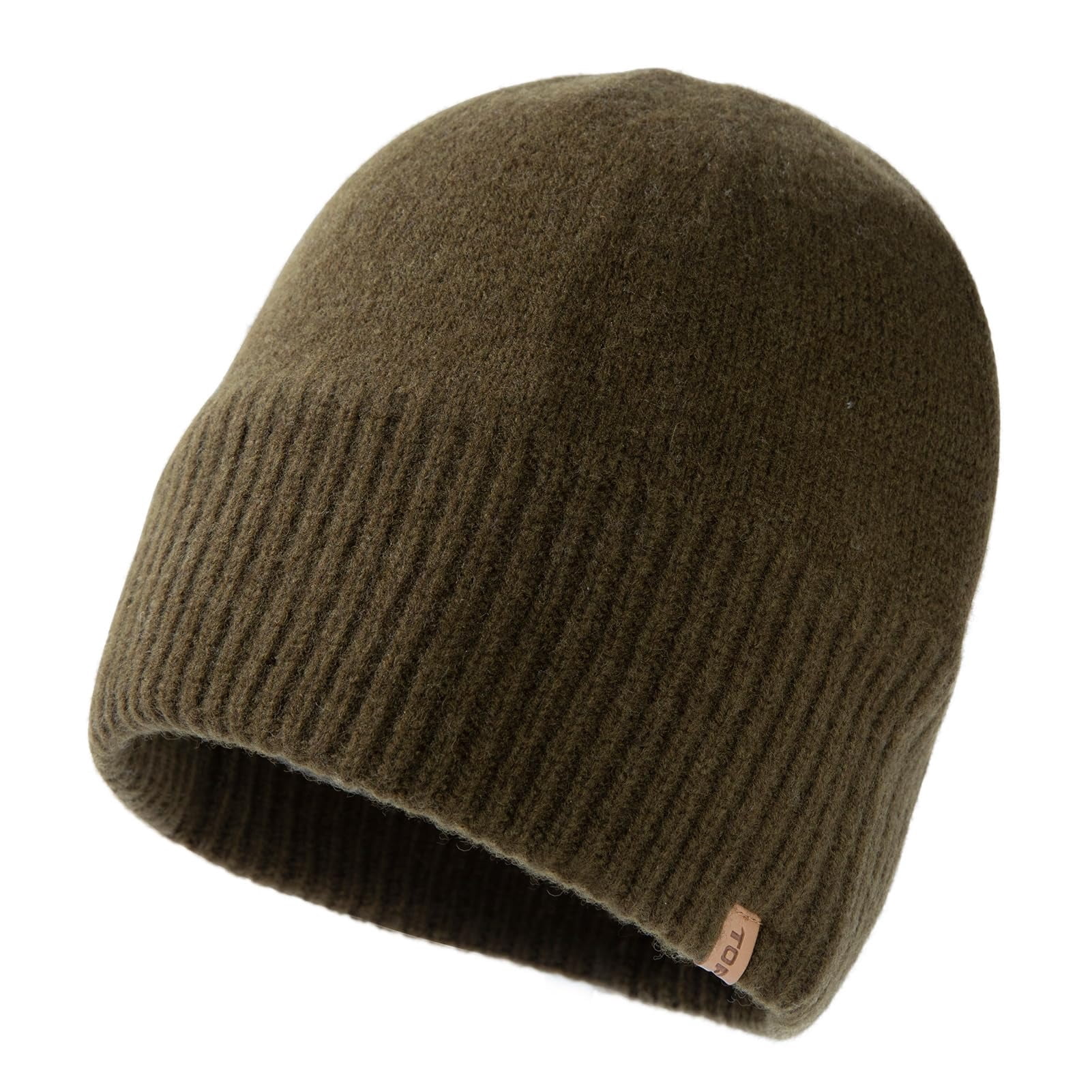 TOP-EX Men's 100% Merino Wool Winter Beanie Cold Weather Hat with ...