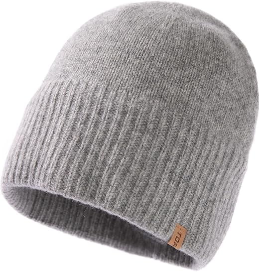 TOP-EX Men's 100% Merino Wool Winter Beanie Cold Weather Hat with ...