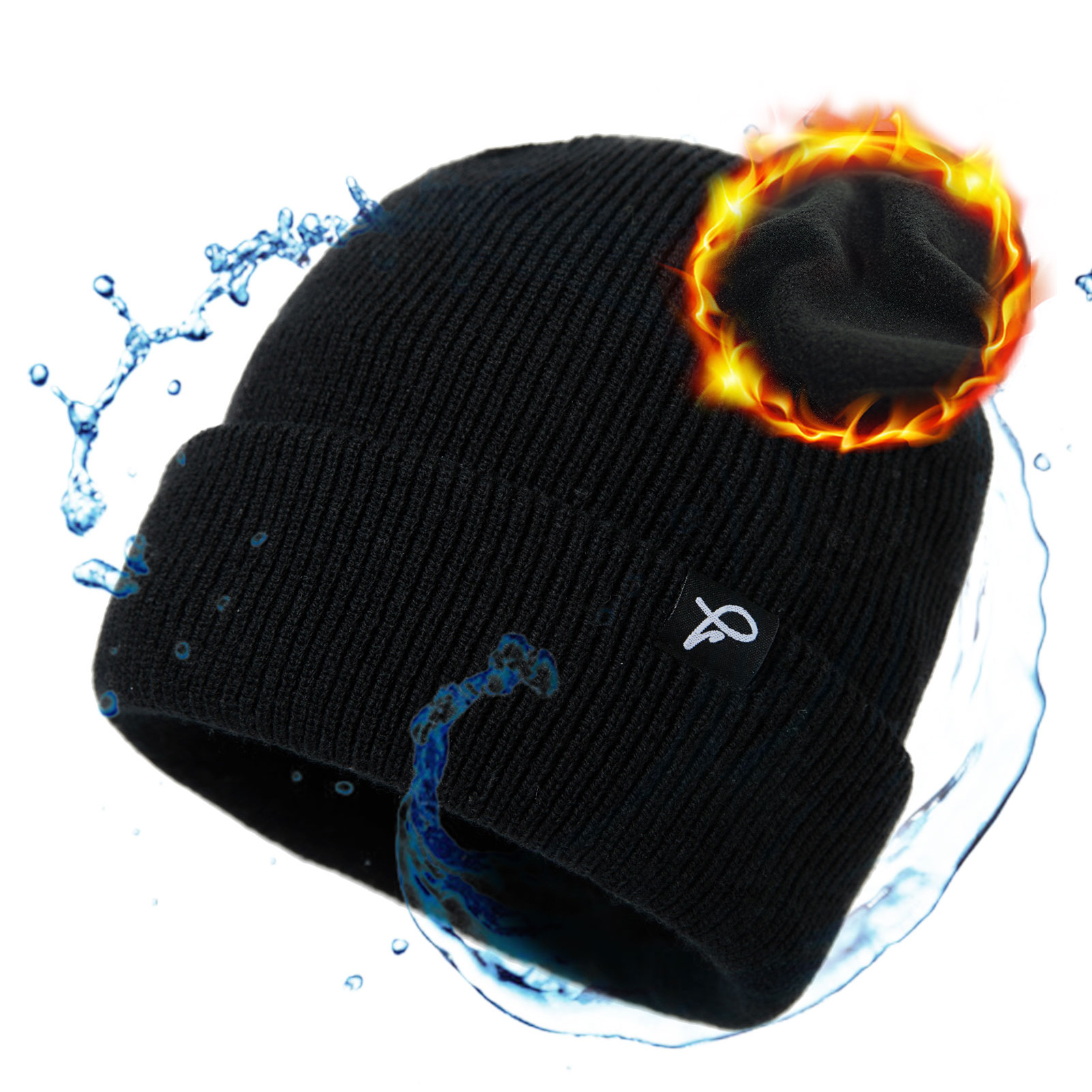 TOP-EX Men's & Women's Winter Beanie Waterproof, Fleece Lined Knit Cap ...