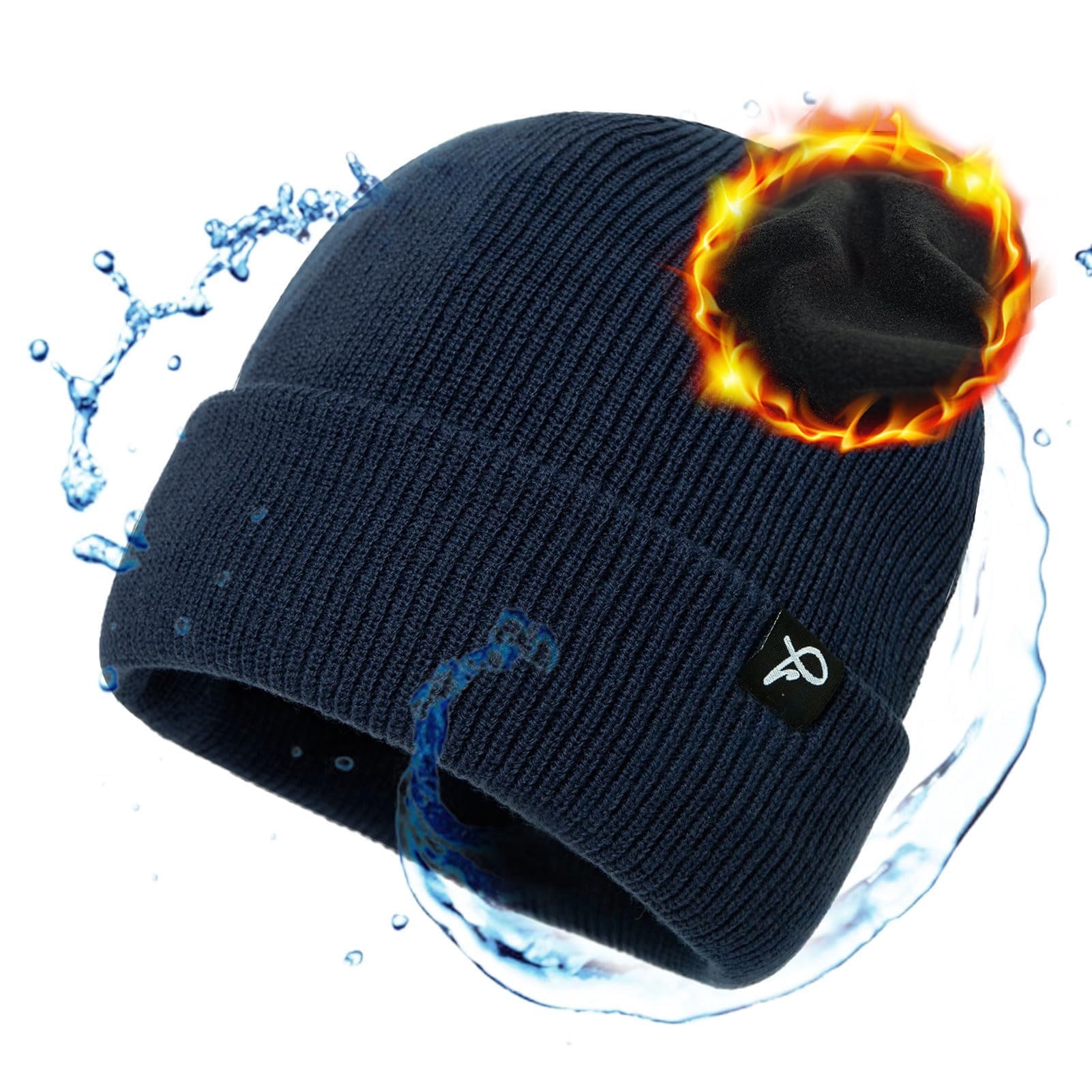 TOP-EX Men's & Women's Winter Beanie Waterproof, Fleece Lined Knit Cap ...