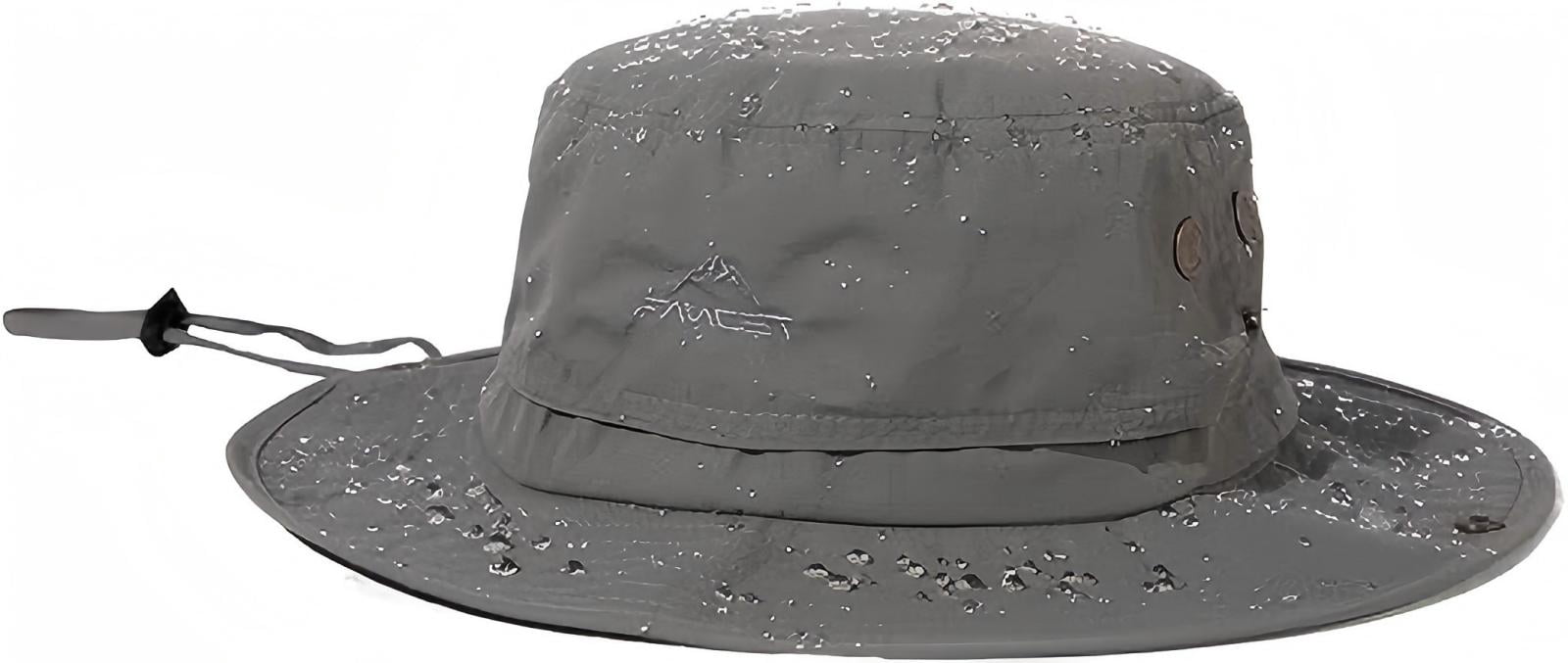 TOP-EX Sun Hat Men Wide Brim UV Safari Bonnet Waterproof Windproof Grey ...