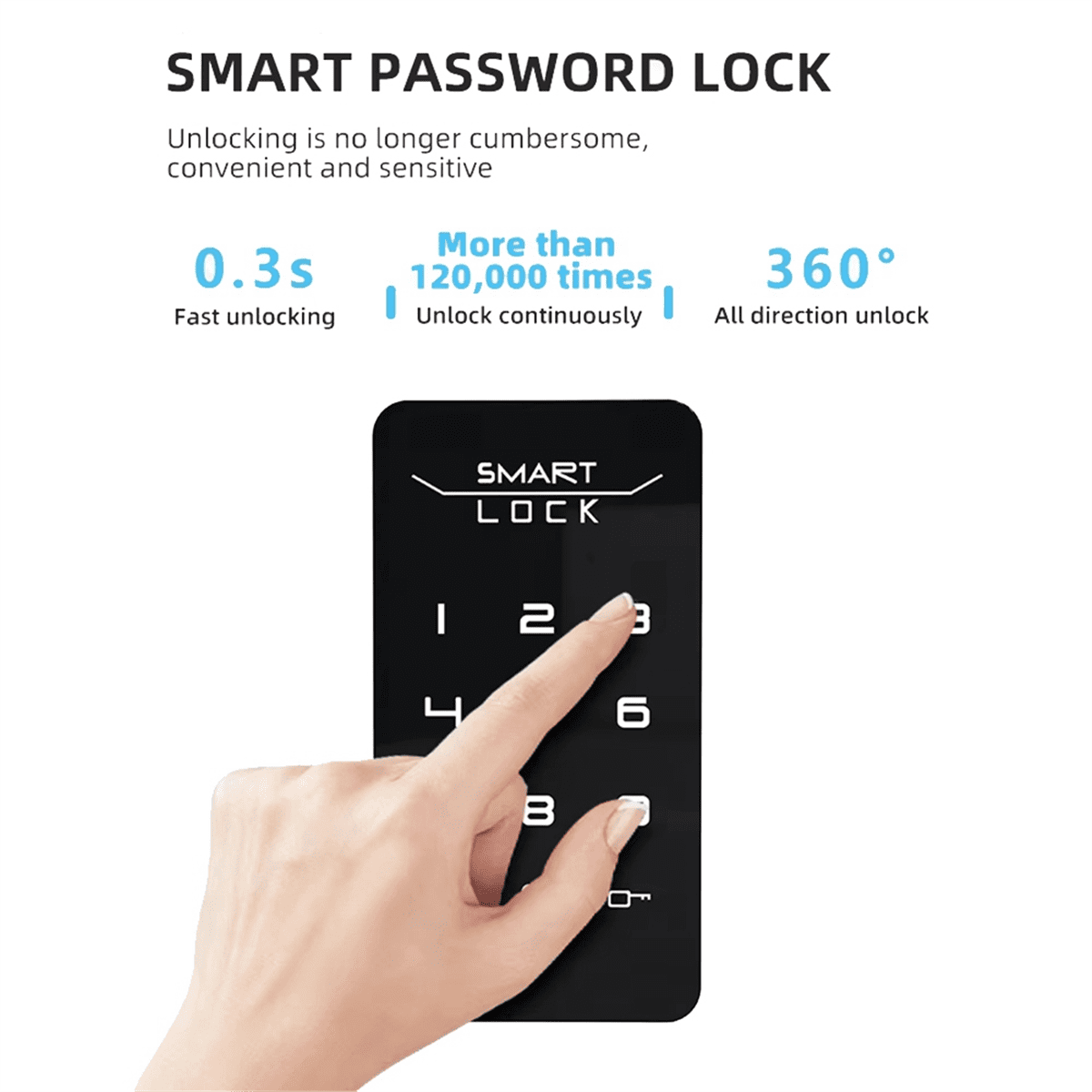 TOP! Electronic Locks Password Zipper Anti-Theft Keyless Suitable for ...