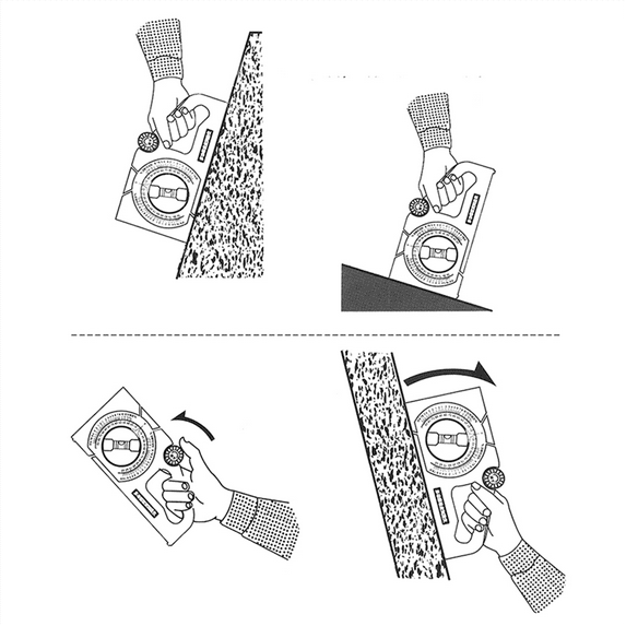 TOP! Engineering Inclinometer, Universal Slope Measuring Scale ...