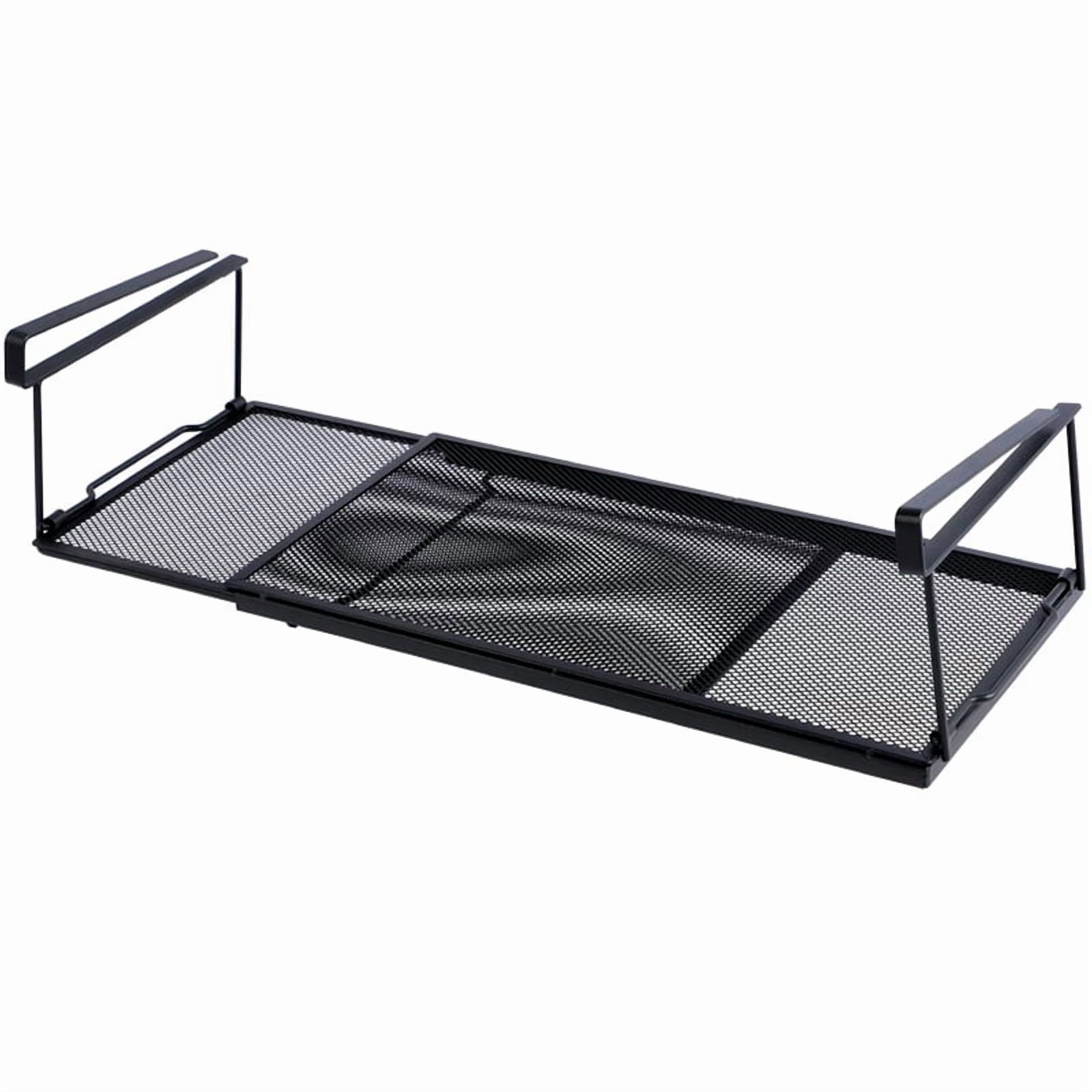 TOP! Extendable Steel Under Cabinet Organizer Shelf, Desk Storage Rack ...
