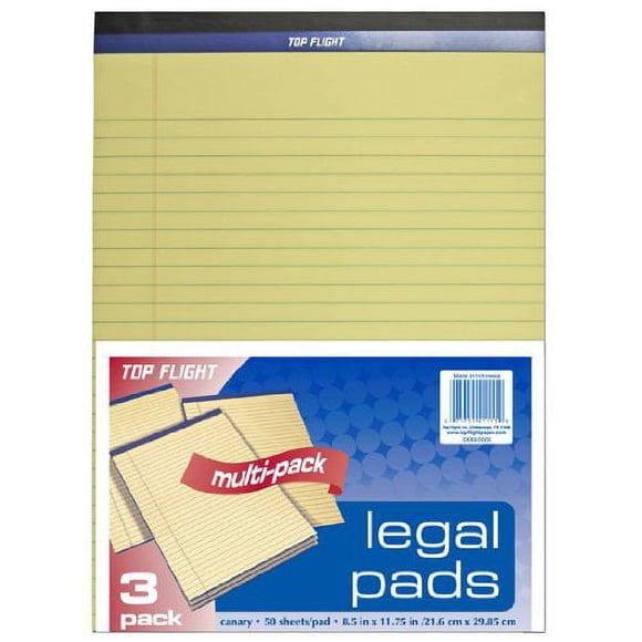 Legal Pads in Writing & Legal Pads | Yellow - Walmart.com