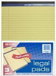 TOP FLIGHT 8115-3 8.5 x 11.75 In. Yellow Legal Pad (Pack of 6 ...