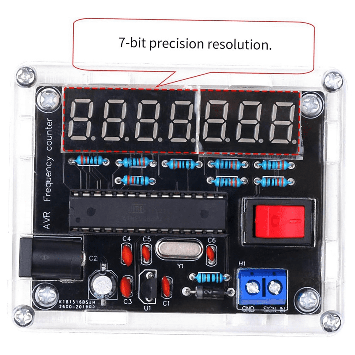 TOP! Frequency Meter,10MHz Meter DIY Kit Counter AVR with Shell 0.000 ...