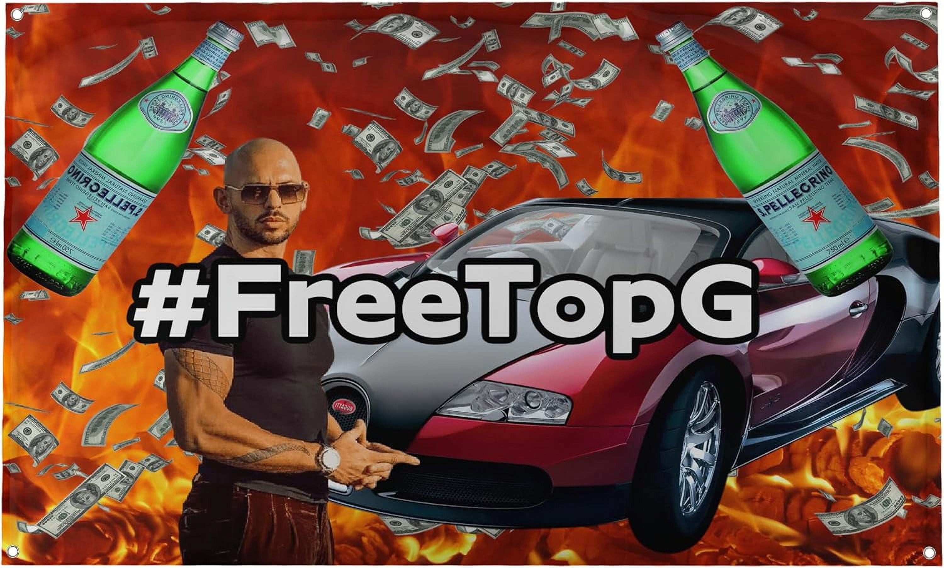 TOP G Andrew Tate #topg TOP G TATE Tristan Tate Rumble Funny Wall Flag ...