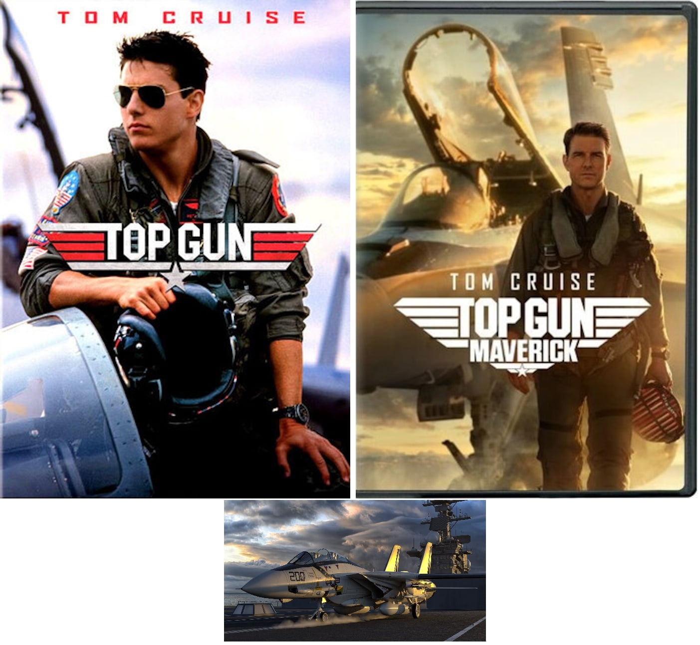 TOP GUN 1 One & TOP GUN 2 TWO MAVERICK TOM CRUISE 2 DVD Set Includes F ...