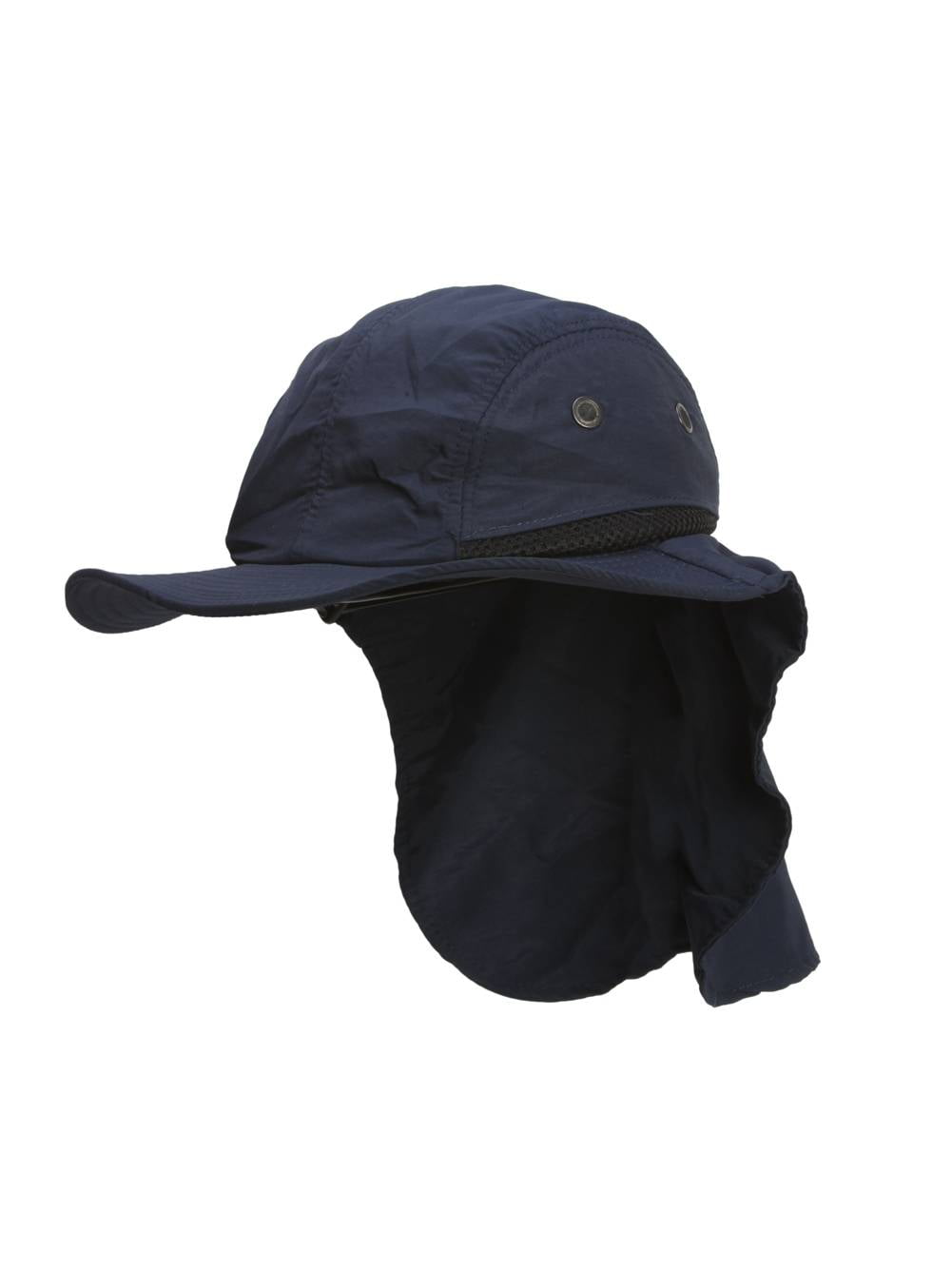 TOP HEADWEAR 4 Panel Large Bill Youth Flap Sun Hat - Navy - Walmart.com