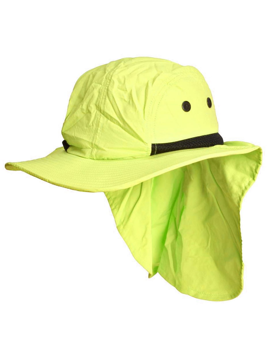 Top Headwear 4 Panel Large Bill Flap Sun Hat - Neon Green - Walmart.com