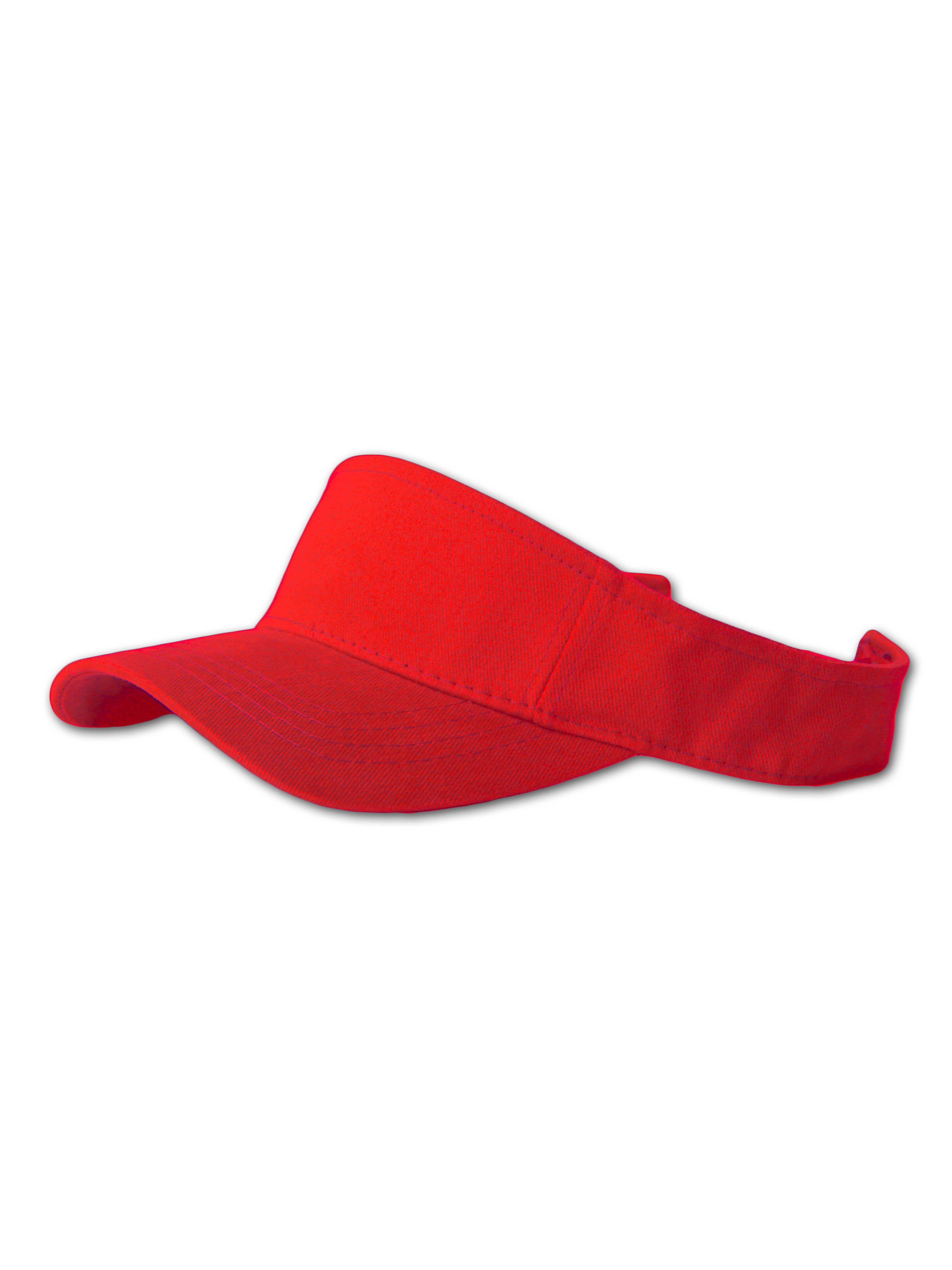 Athletic Head Single Sports Visor in Red with Adjustable Hook & Loop ...