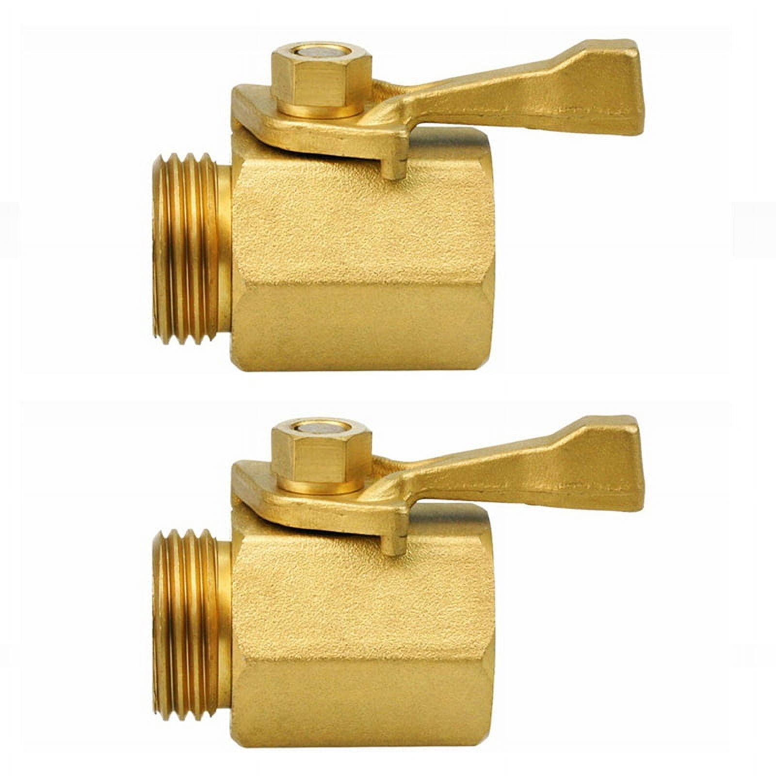 TOP! Heavy Duty Brass Garden Hose Shutoff Valve 3/4 Inch Connector ...