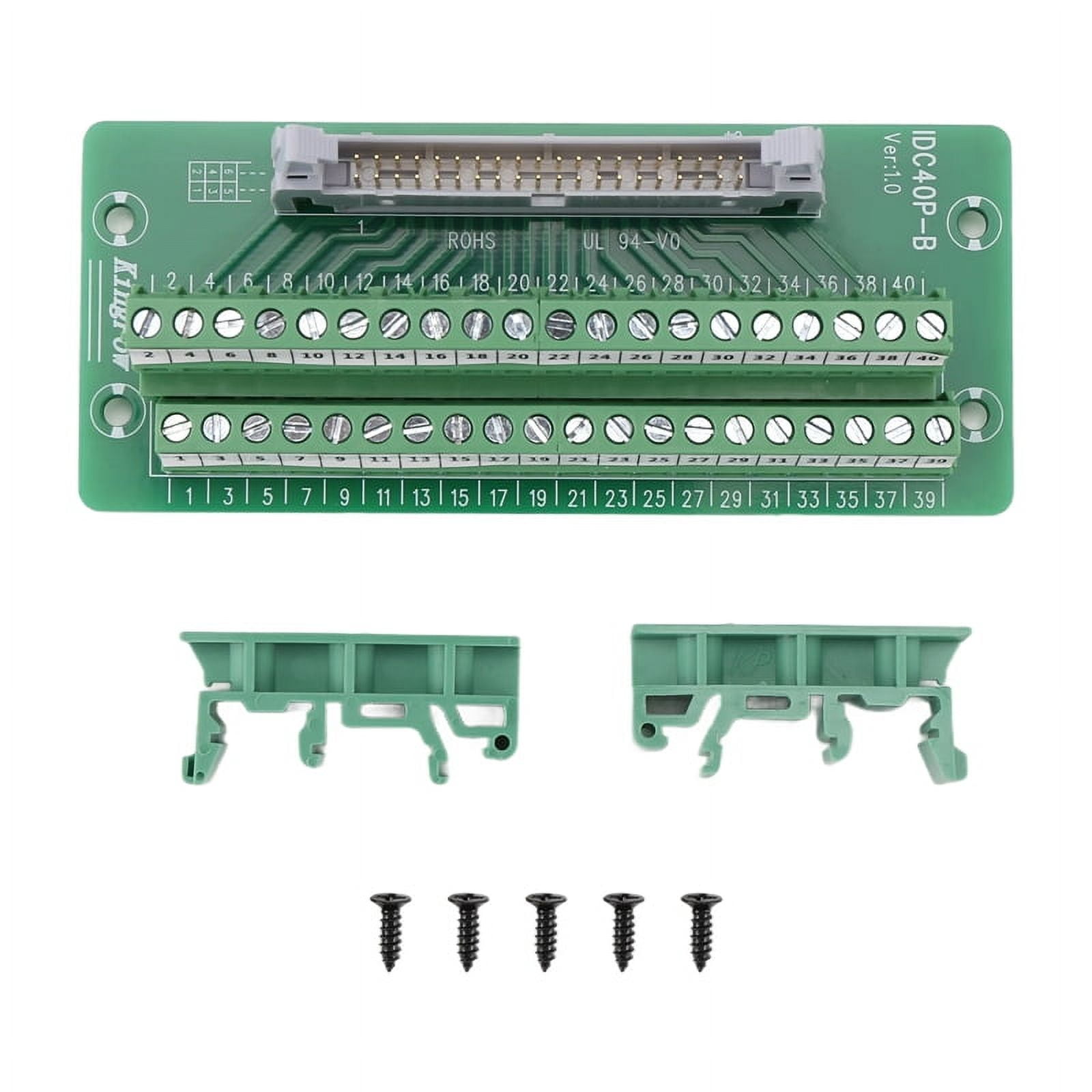 TOP! IDC40P 40Pin Connector Strip Breakout Board Terminal Block Plug ...