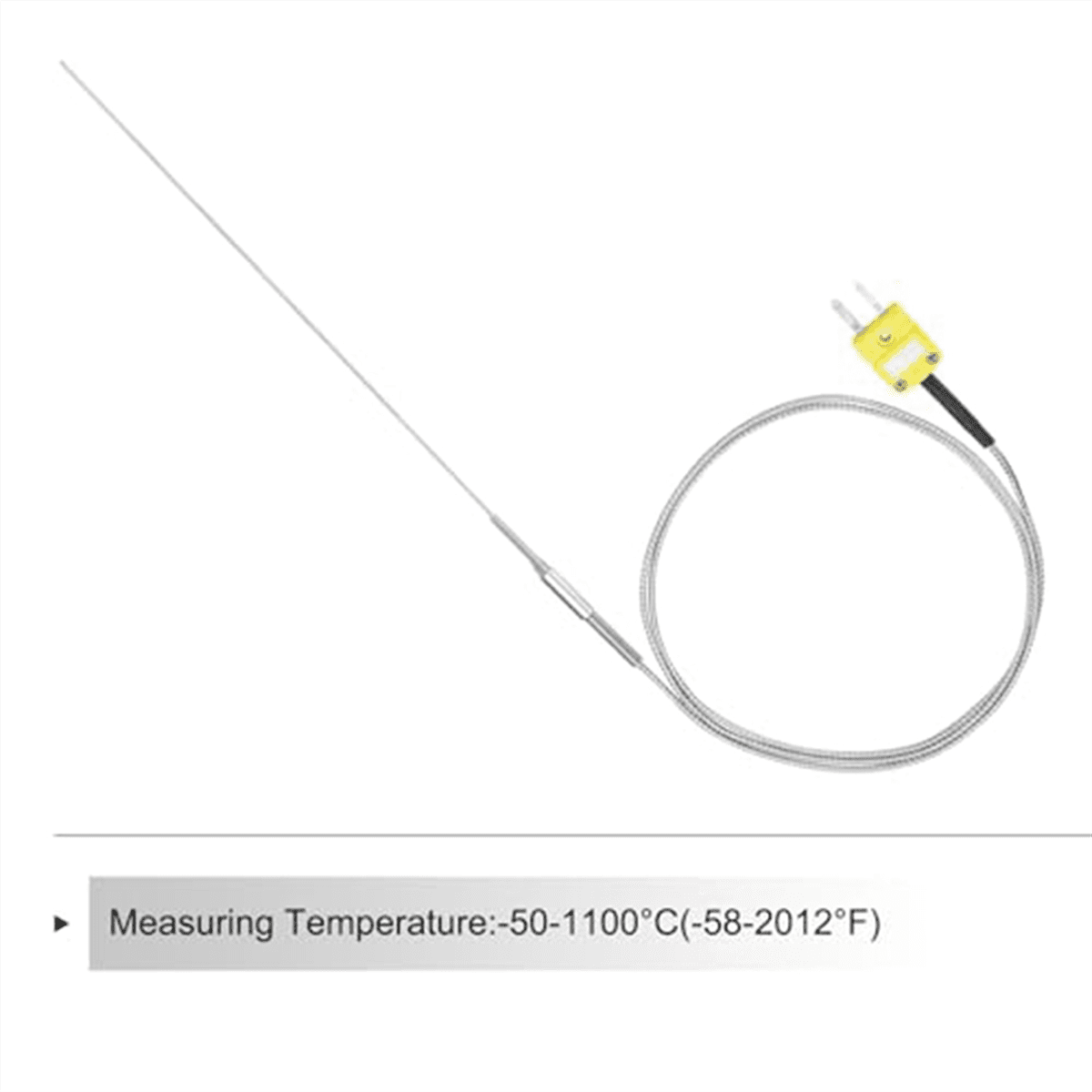 TOP! K Type Thermocouple with Plug, Meter Temperature Sensor Probe -50 ...