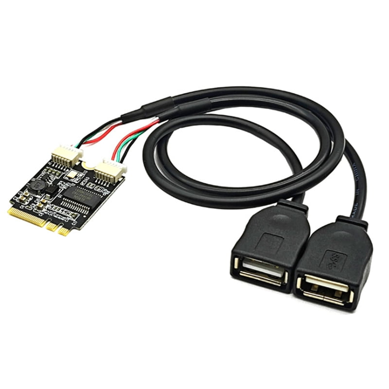 TOP! KEY A-E to USB2.0 Expansion Card M.2 NGFF USB Riser Double Port Interface - Walmart.com