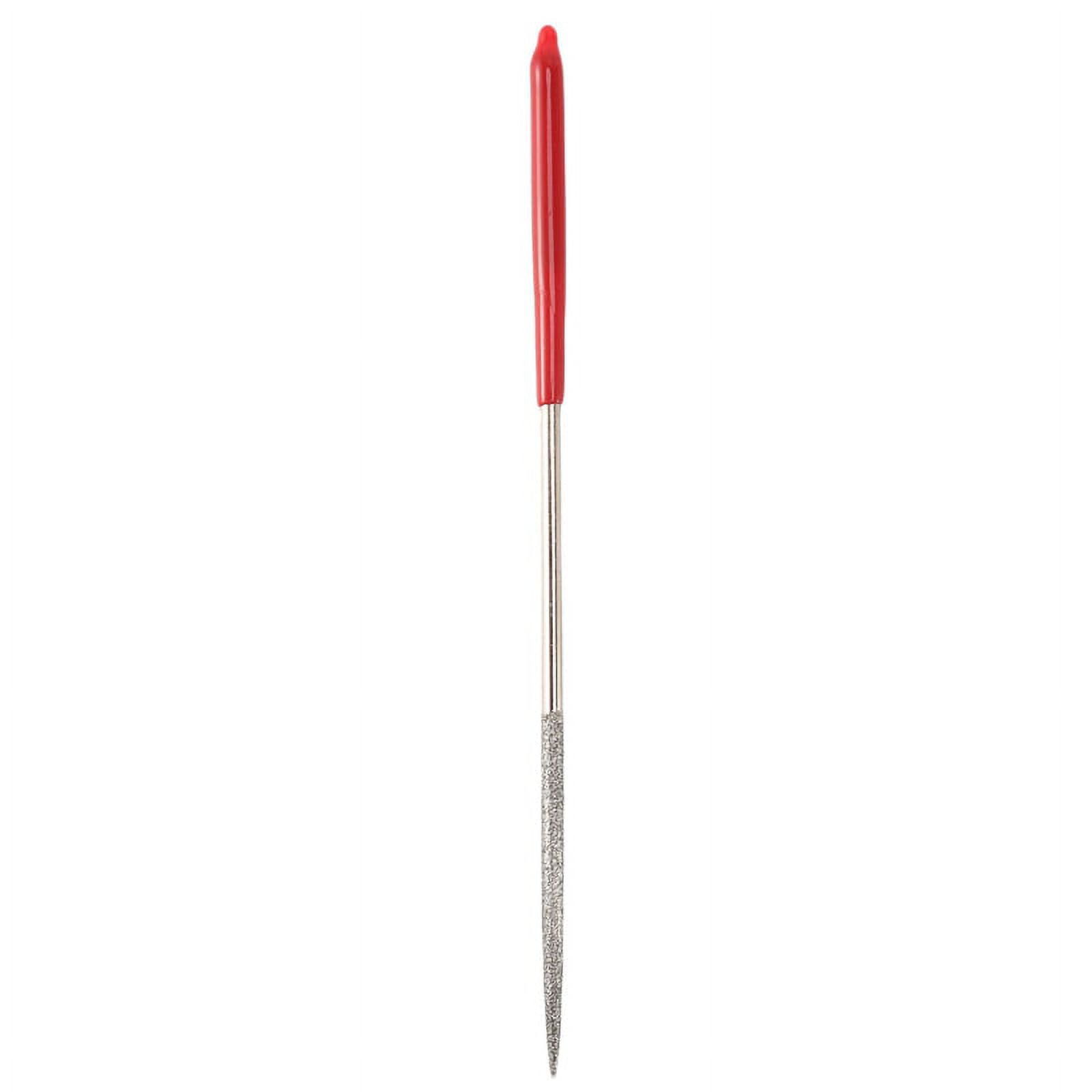 Lapidary Round Rat Tail Diamond Files 3mm x 140mm Silver Tone Red ...