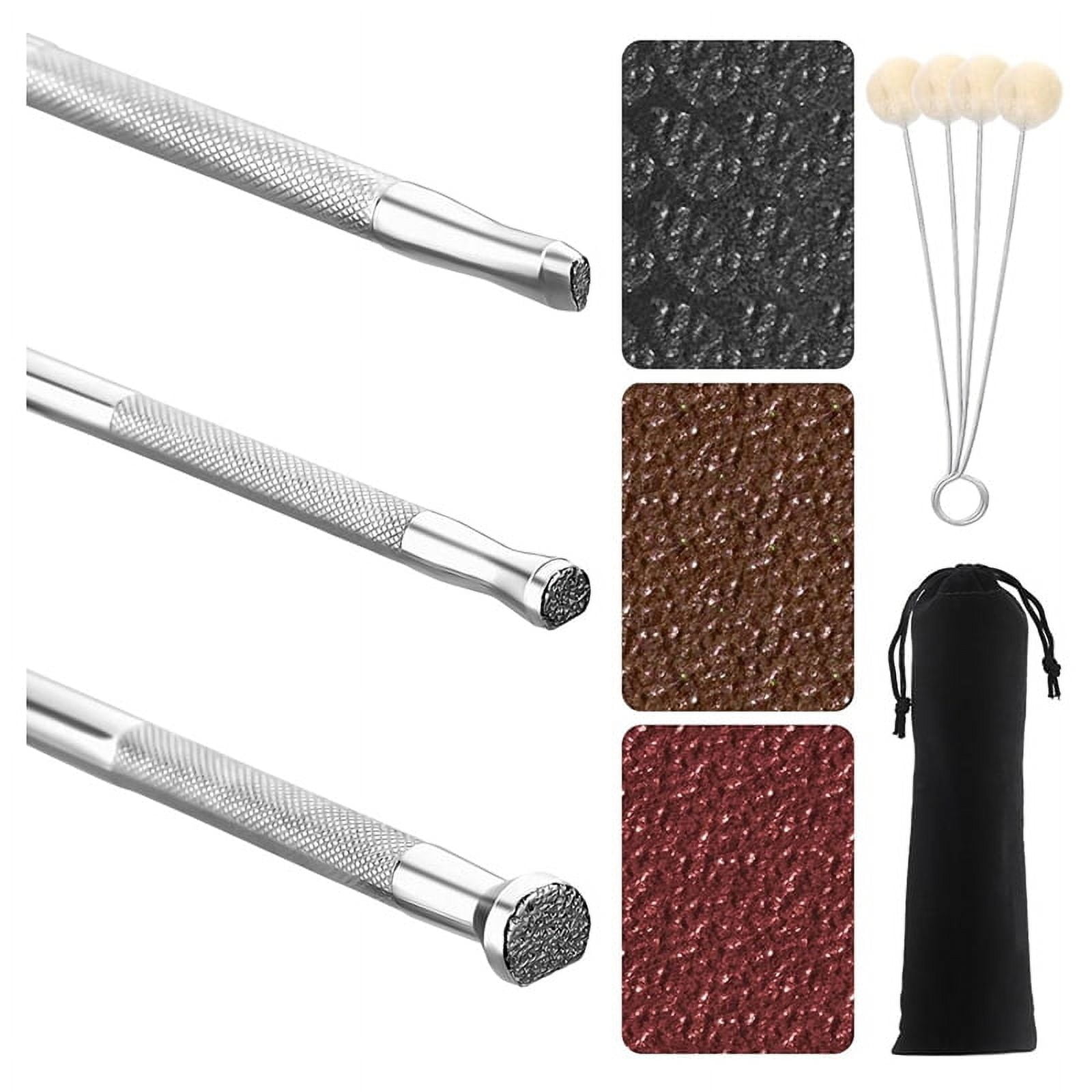 TOP! Leather Stamps, 3 Special Shape Stamp Punch Set with Wool Pom Poms ...