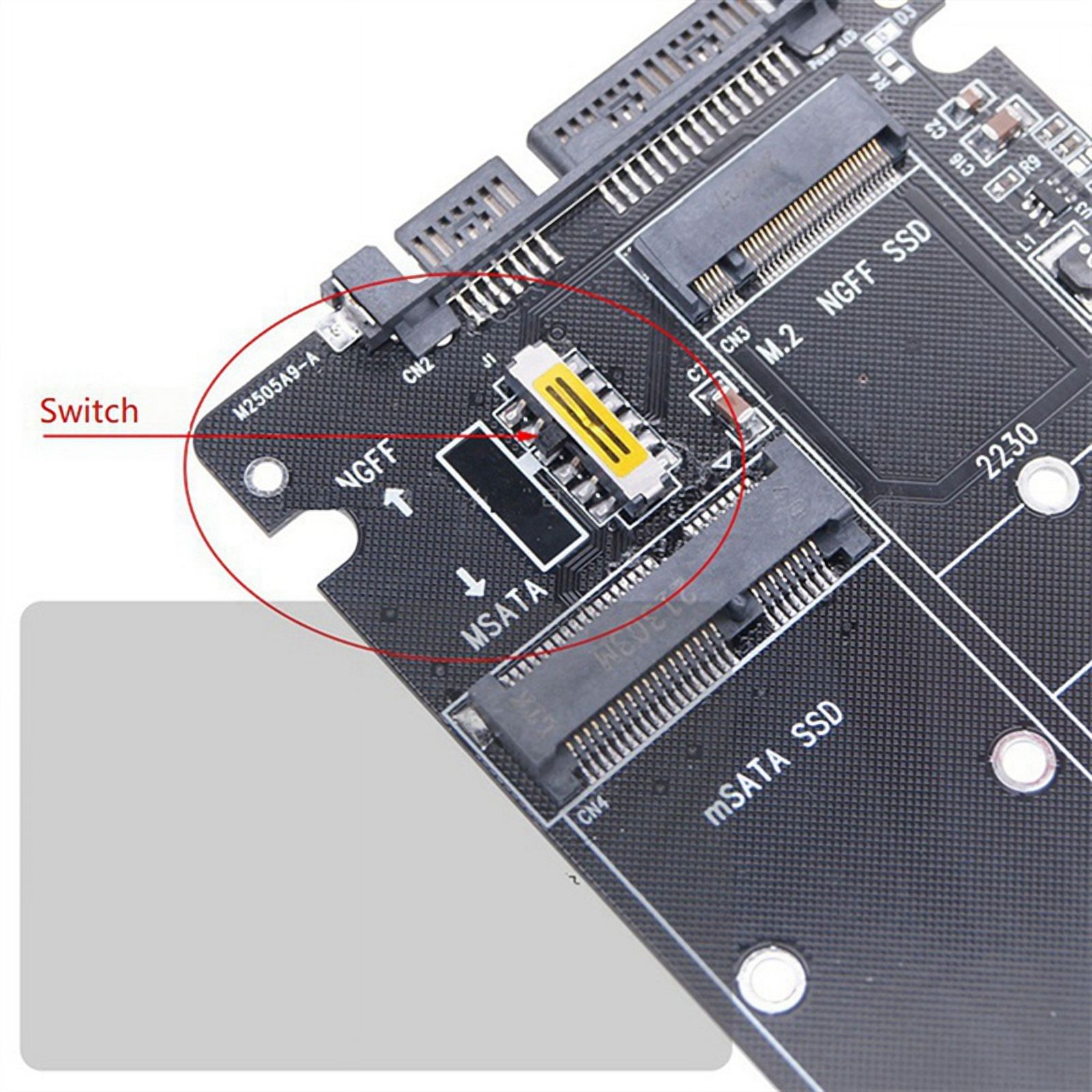 TOP! M.2 Solid-State SSD to Sata3 Ngff Msata Serial Adapter Card Dual ...