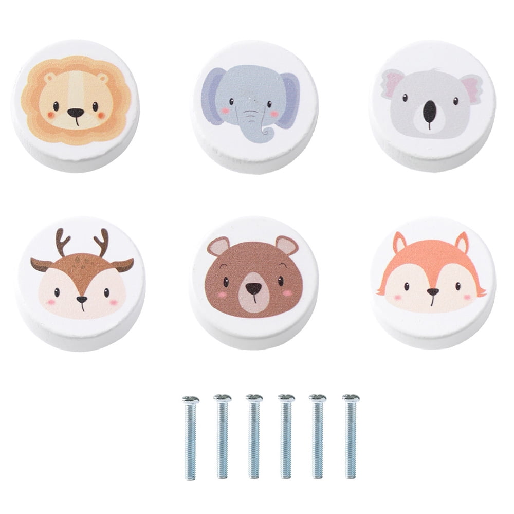 TOP-MAX 1 Set Cute Shape Furniture Wooden Handle Animal Motifs Cabinet ...