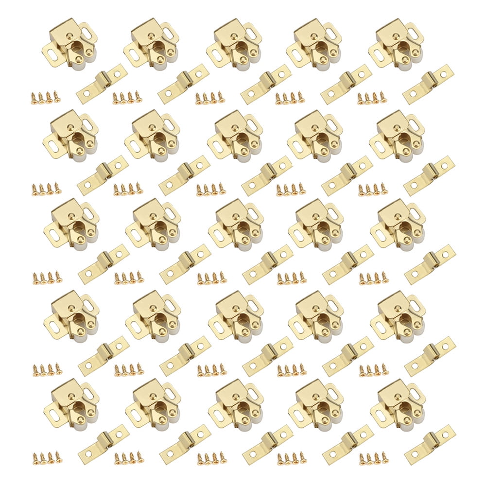 TOP-MAX 10PCS Cold Rolled Steel Door Catches with 40Pcs Screws Double ...