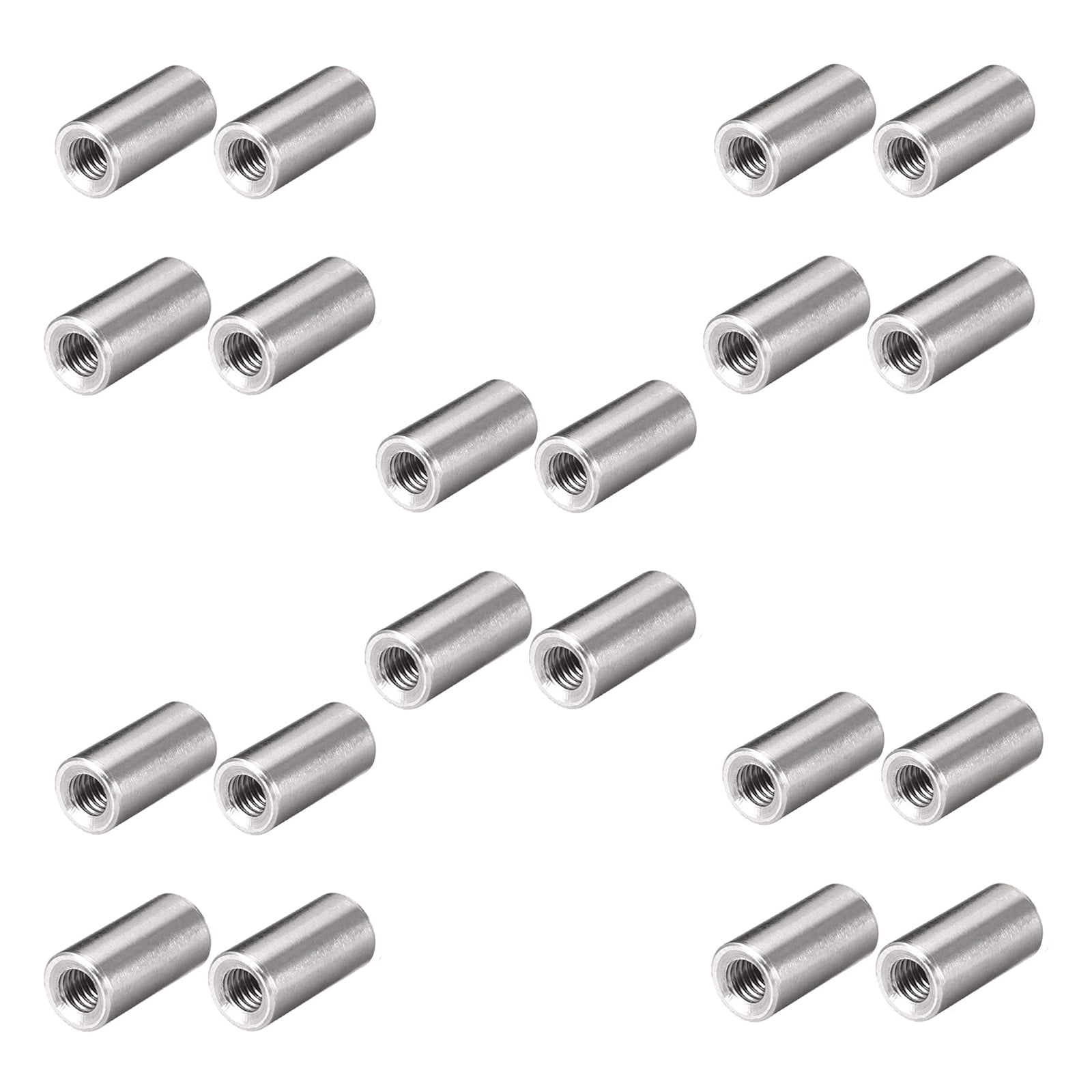 TOP-MAX 20PCS Stainless Steel Nut Connector Joint Connector Bolts M6 ...