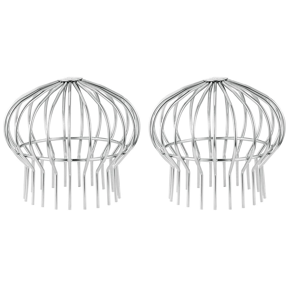 TOP-MAX 4PCS Stainless Steel Gutter Downspout Guard Roof Downspout Leaf ...