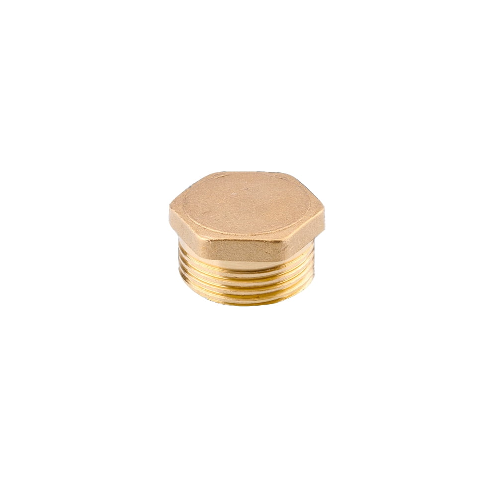 TOP-MAX Brass Cap Water Pipe Plug Male Threaded Brass Male Threaded ...