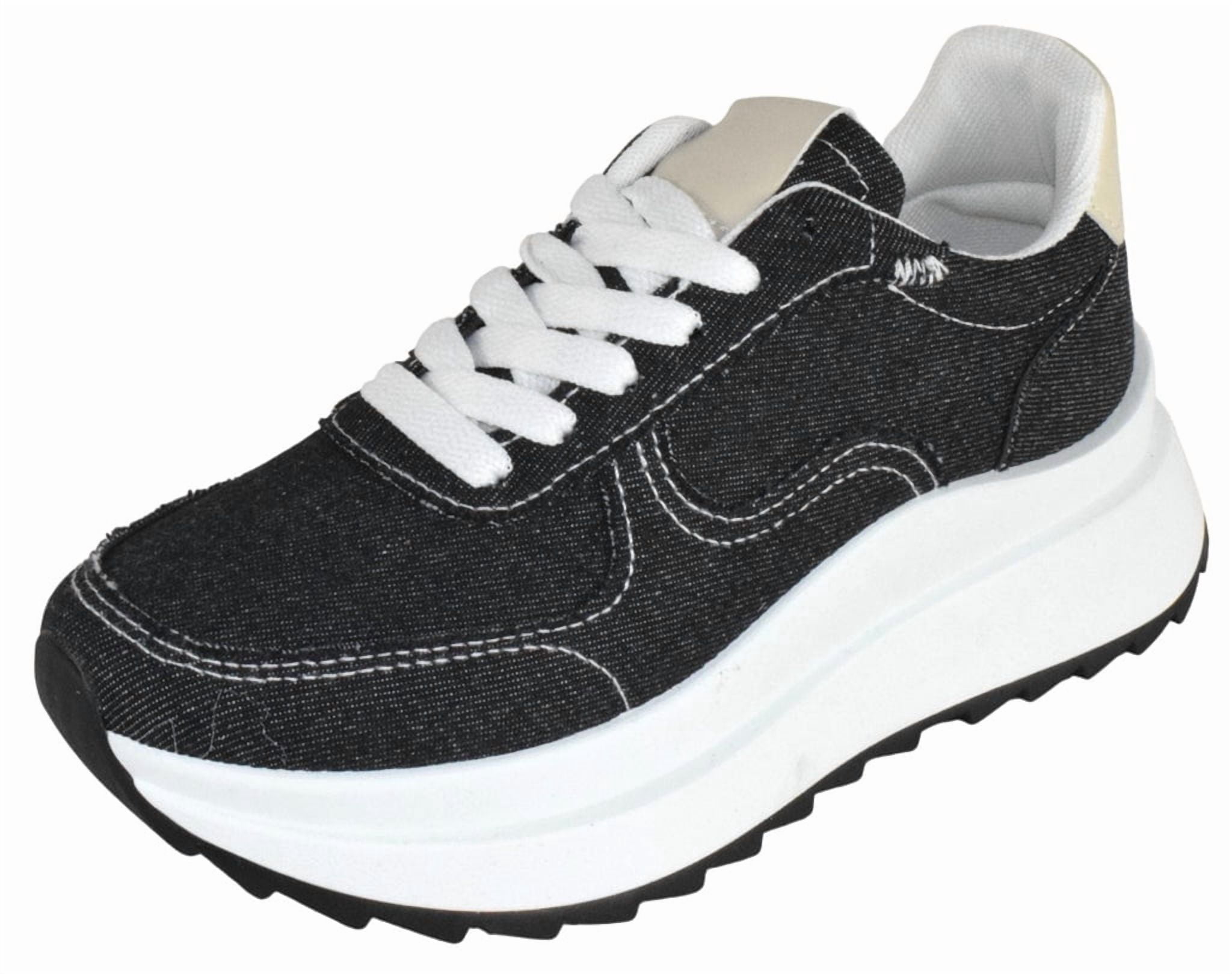 TOP MODA Women Chunky Fashion Sneakers Casual Lace-Up Walking Shoes ...