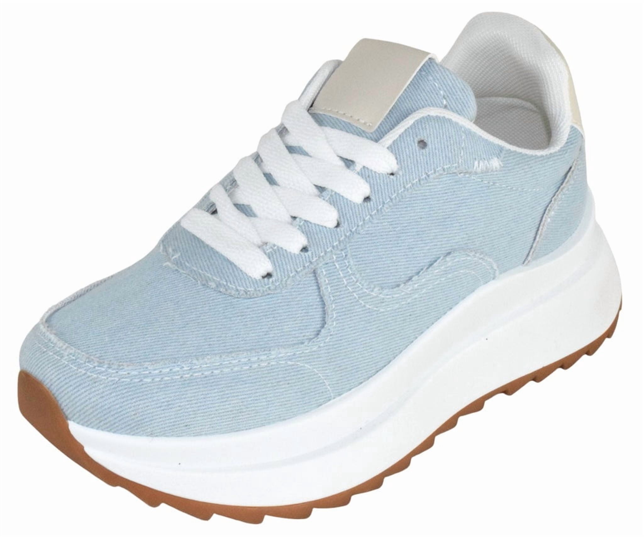 TOP MODA Women Chunky Fashion Sneakers Casual Lace-Up Walking Shoes ...